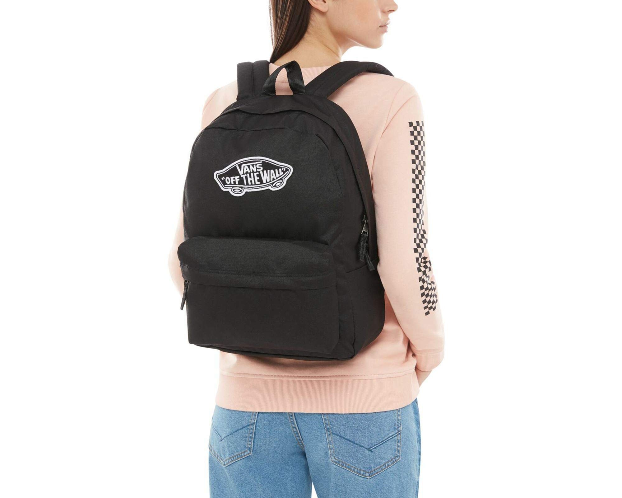 Vans Off the Wall Classic Black Realm Backpack, Large