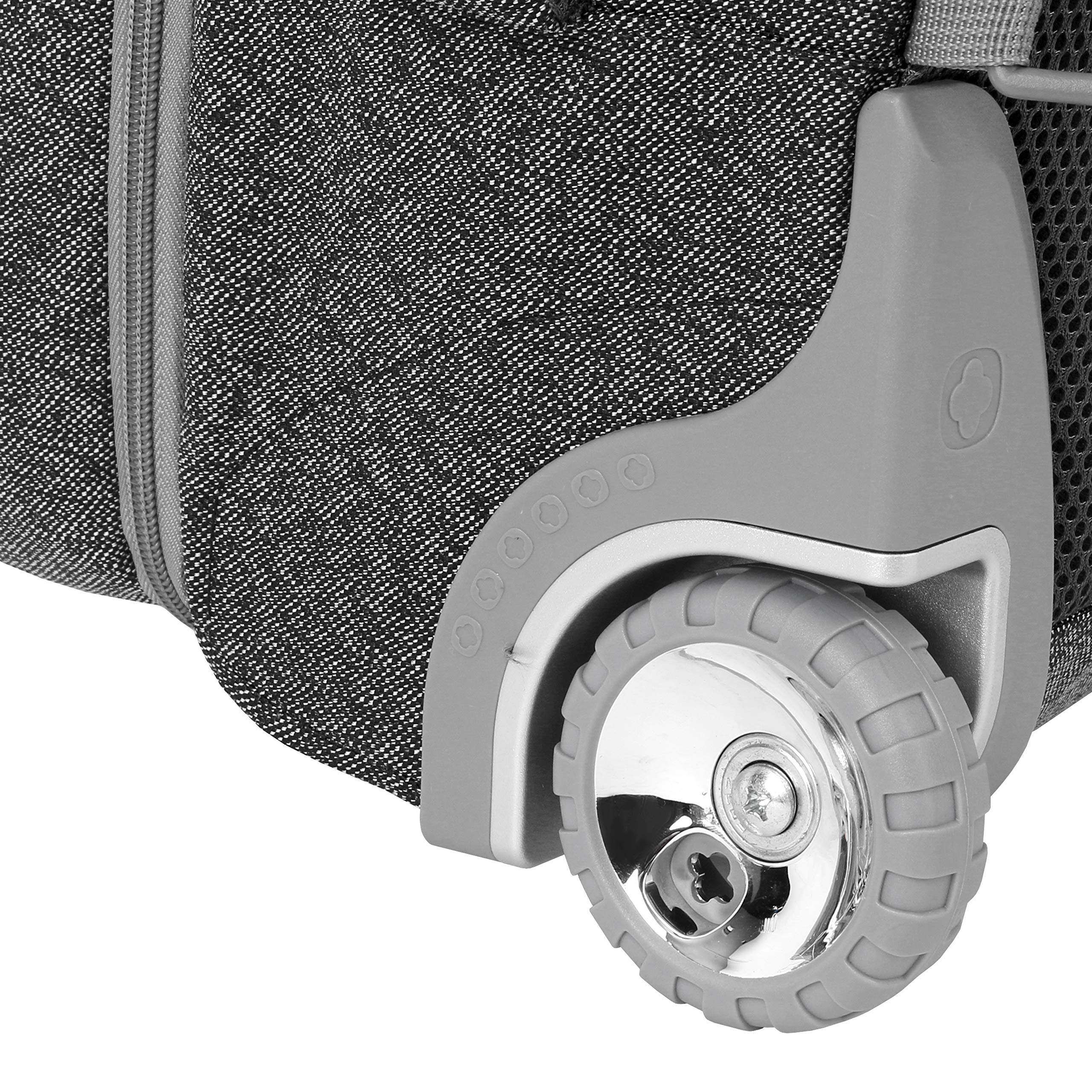 J World New York Rover Carry-On Backpack w/Wheels. Rolling Laptop, Grey, One Size