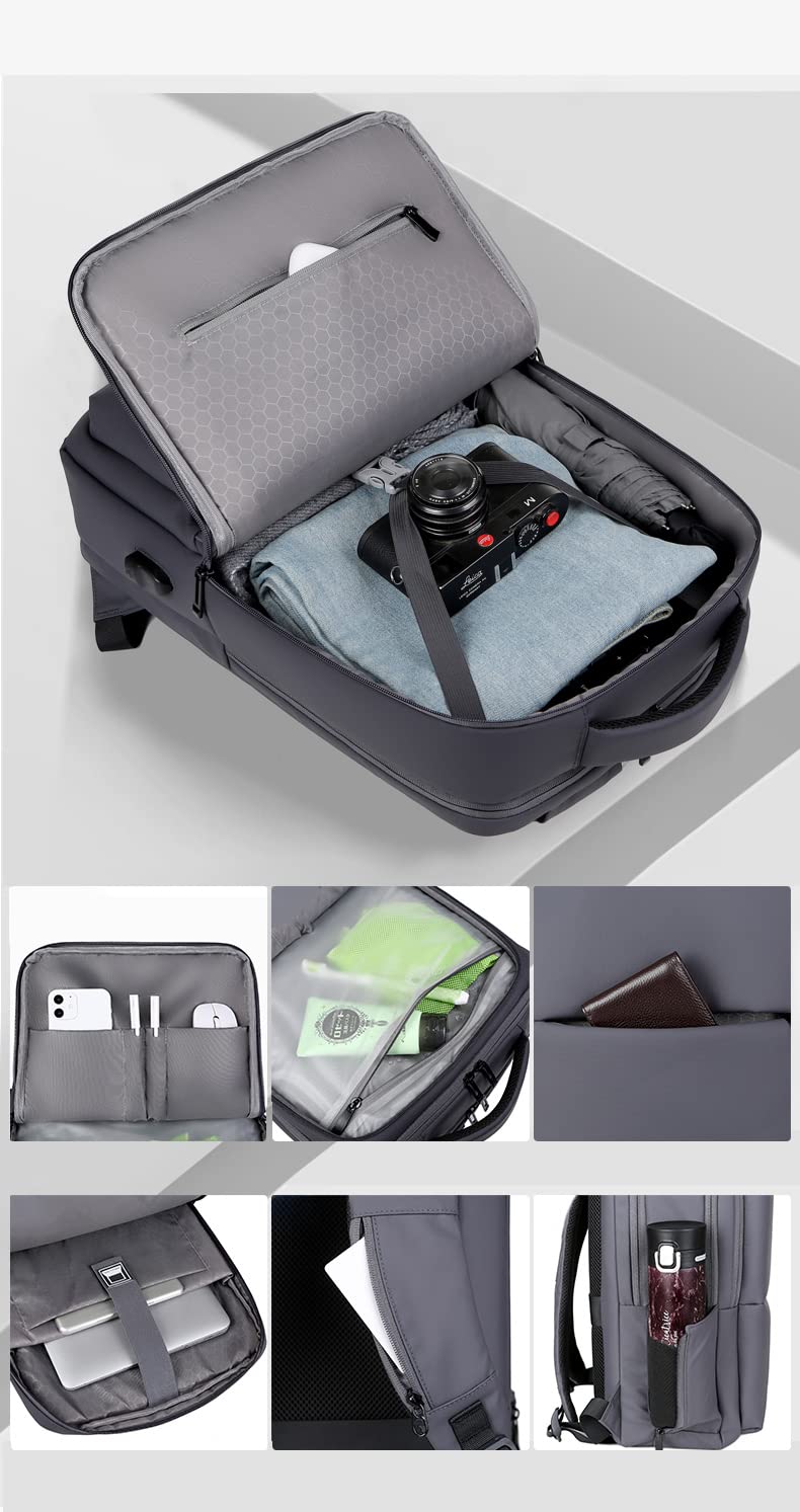 Livreo Backpacks for travelers, backpacks for business negotiations, backpacks for men at work, laptop backpacks, college backpacks.This is a multi-purpose backpack with USB(15.6-inch black)