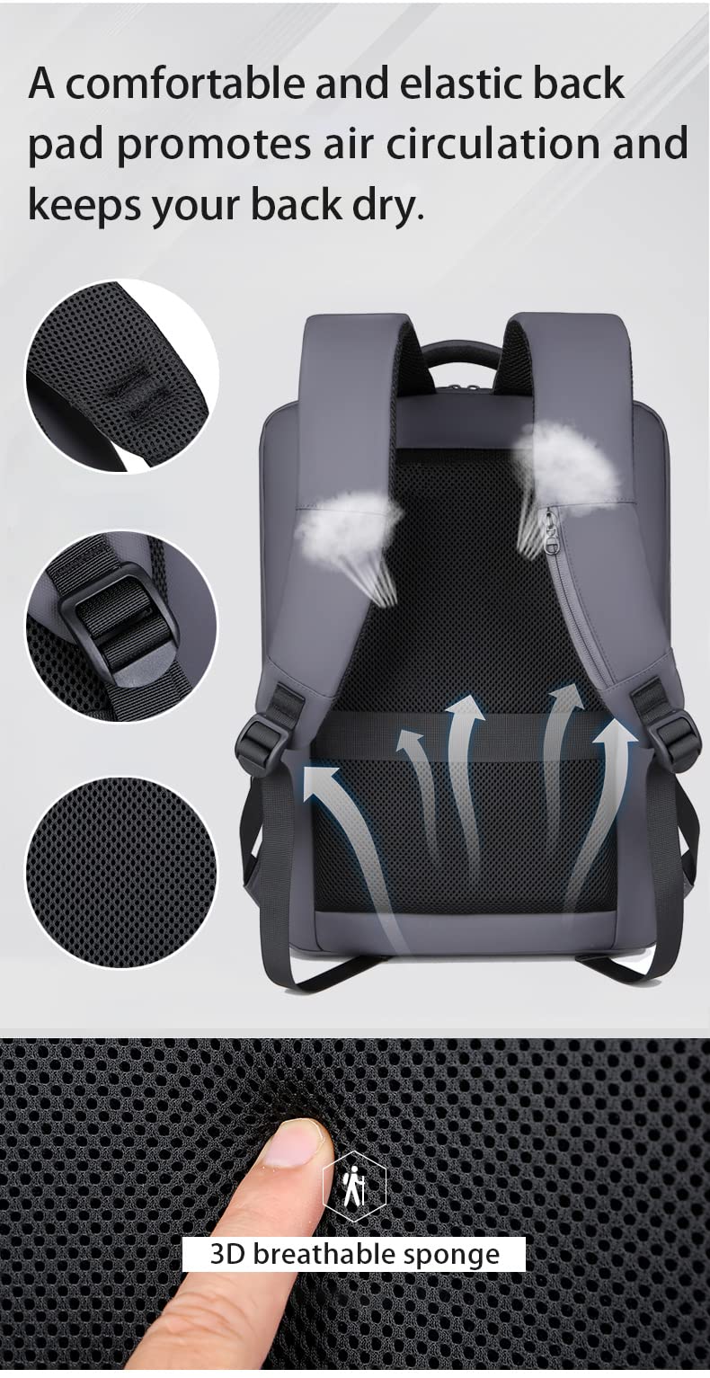 Livreo Backpacks for travelers, backpacks for business negotiations, backpacks for men at work, laptop backpacks, college backpacks.This is a multi-purpose backpack with USB(15.6-inch black)