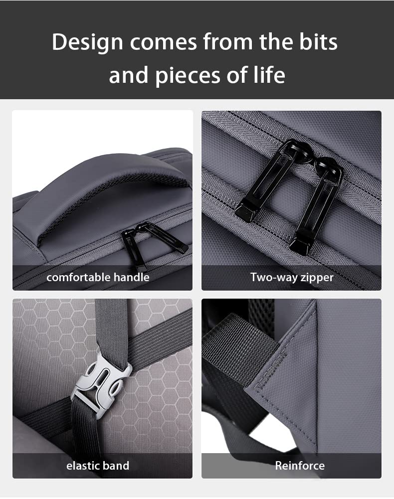 Livreo Backpacks for travelers, backpacks for business negotiations, backpacks for men at work, laptop backpacks, college backpacks.This is a multi-purpose backpack with USB(15.6-inch black)