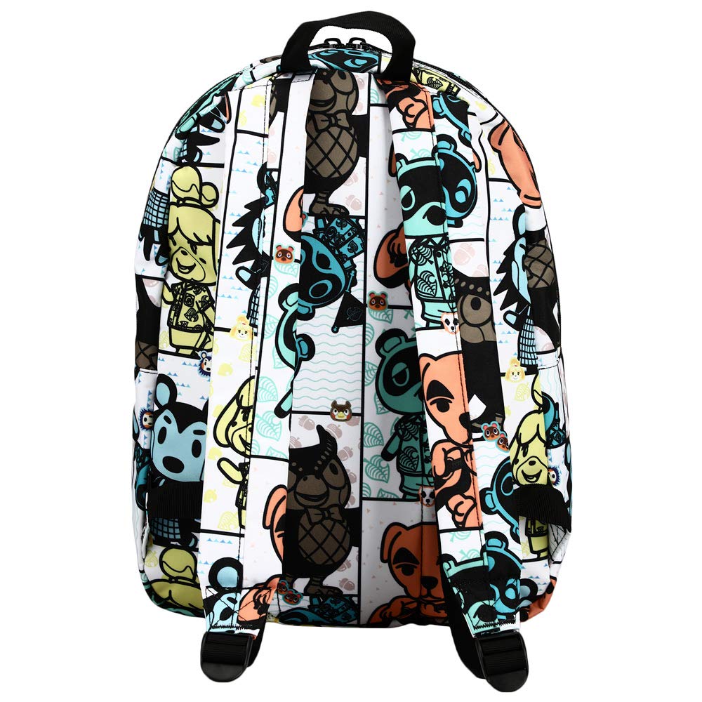 Animal Crossing Online Video Game Tile Print Sublimated Laptop Backpack