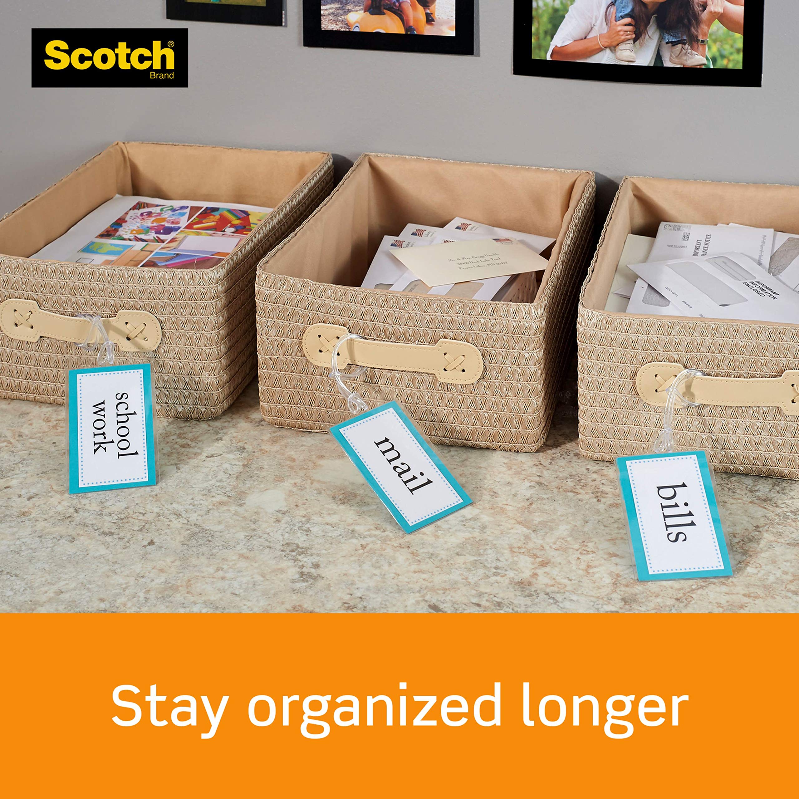 Scotch Thermal Laminating Pouches, 5 Mil Thick for Extra Protection, Professional Quality, 2.4 x 4.2-Inches, ID Badge without Clip, 100-Pouches (TP5852-100)