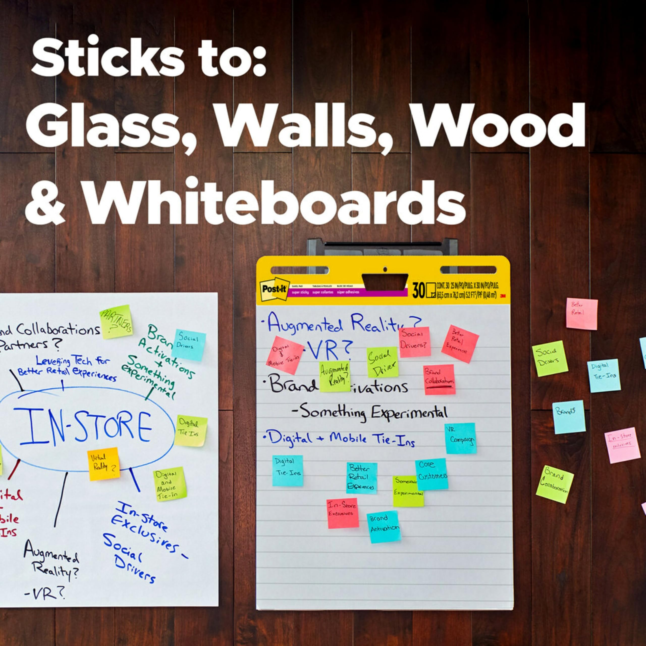 Post-it Super Sticky Easel Pad, Great for Virtual Teachers and Students, 25 x 30 Inches, 30 Sheets/Pad, 2 Pads, Lined Premium Self Stick Flip Chart Paper, Teacher Anchor Chart (561WL) (561WL VAD 2PK)