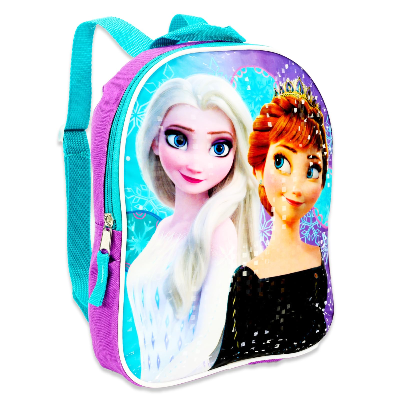Disney Frozen MINI Backpack For Girls, Kids ~ 6 Pc Bundle With 11" Frozen School Bag and Art Case with Coloring Utensils, Coloring and Activity Pad, Stickers, and More
