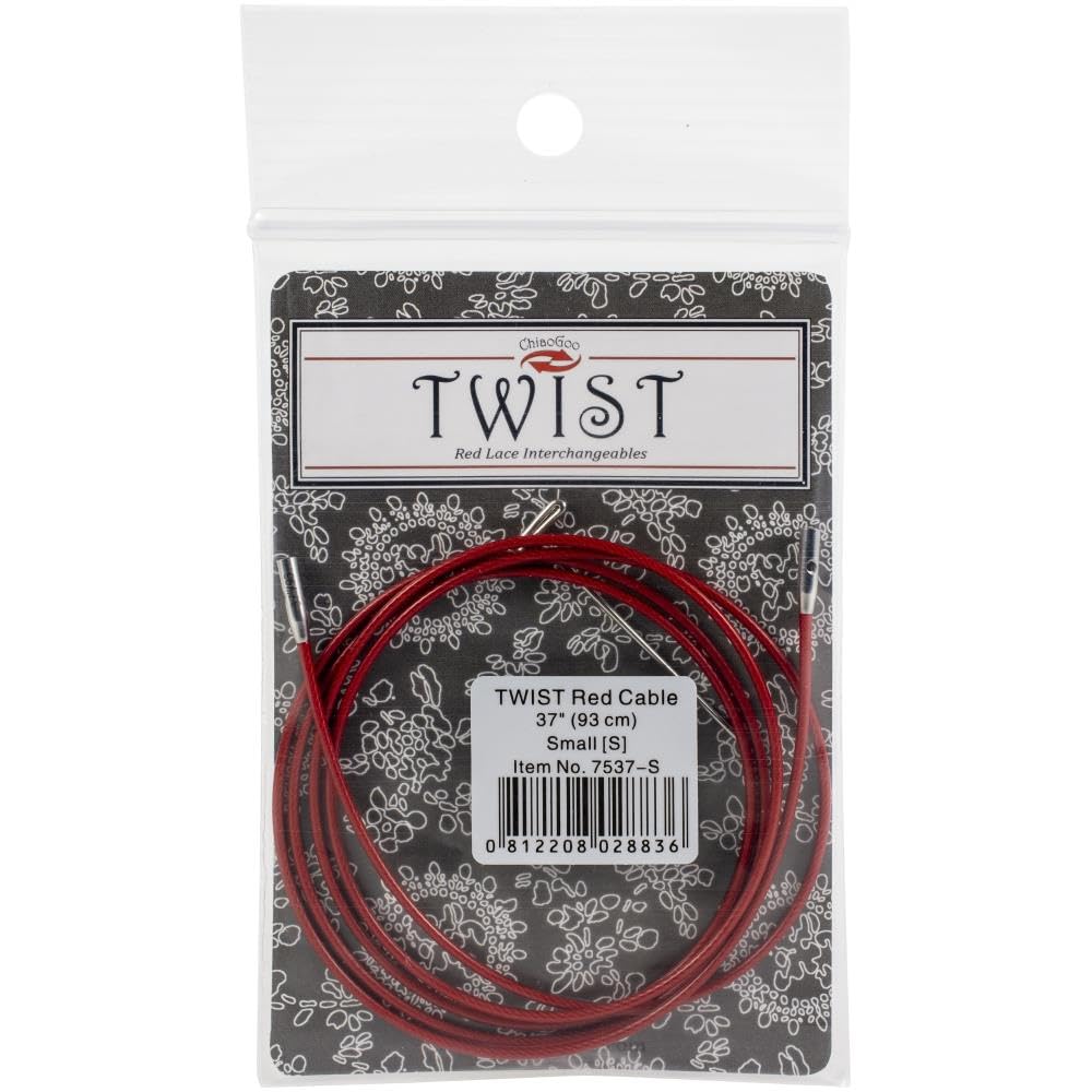 CHIAOGOO Twist Small Lace Interchangeable Cables, 37-Inch, Red