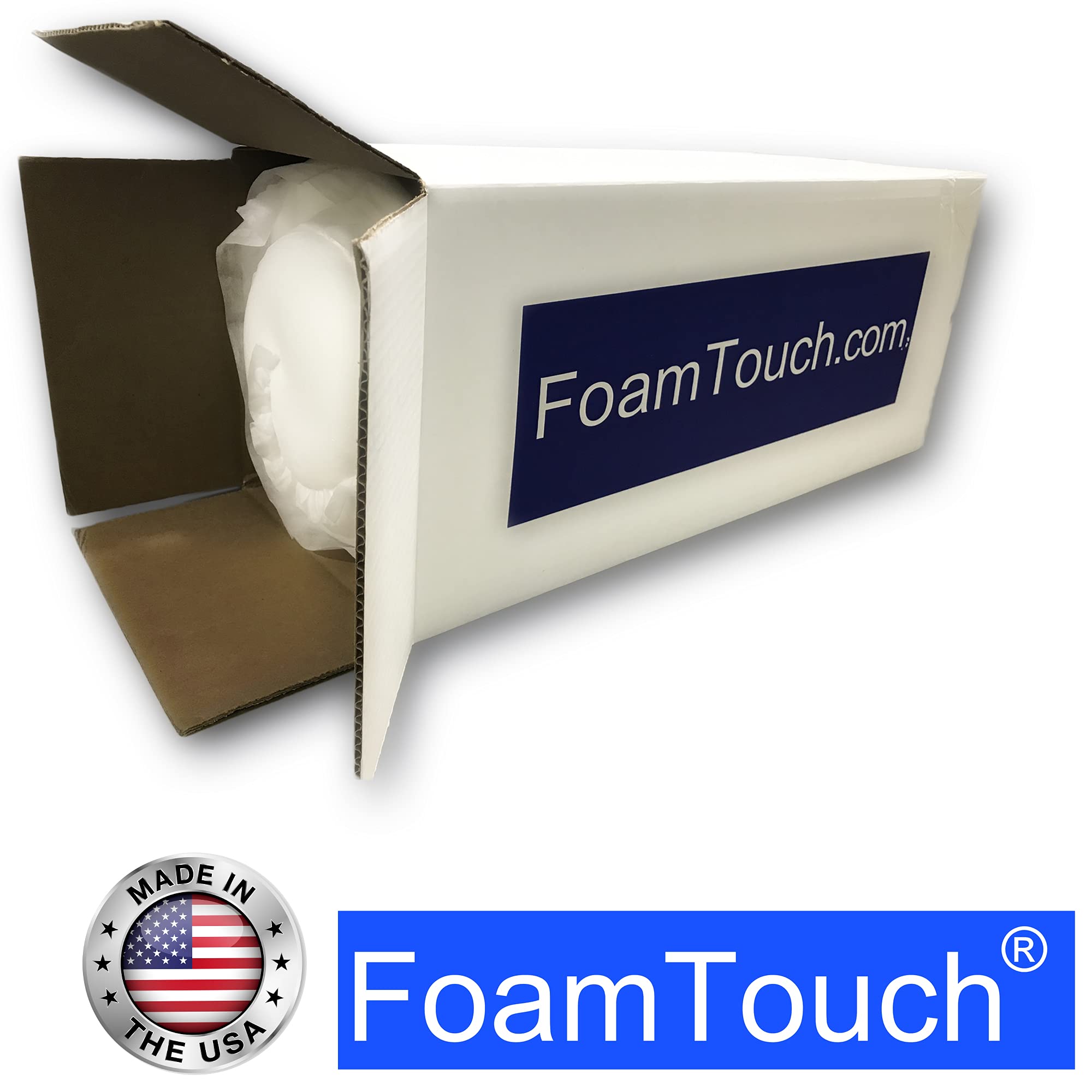 FoamTouch Upholstery Foam Cushion High Density, 6" H X 24" W X 24" L