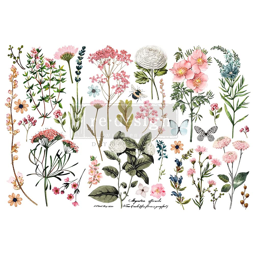 Redesign Decor Transfers - Botanical Paradise - 3 Sheets, 6"x12"