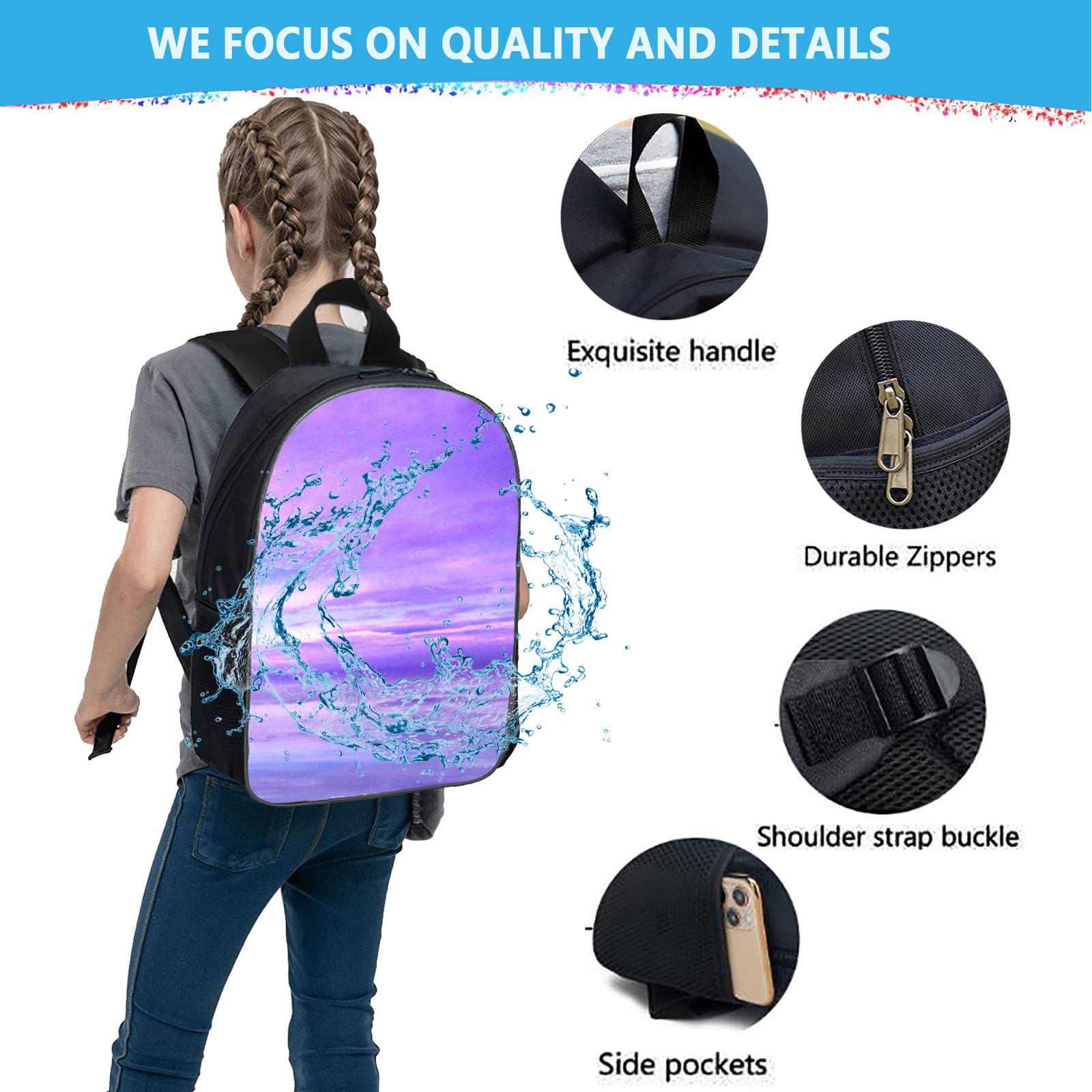 Backpacks Cartoon 3D Print Laptop Backpacks with Pencil case 17 Inch Travel Daypack For Youth Men Women 3