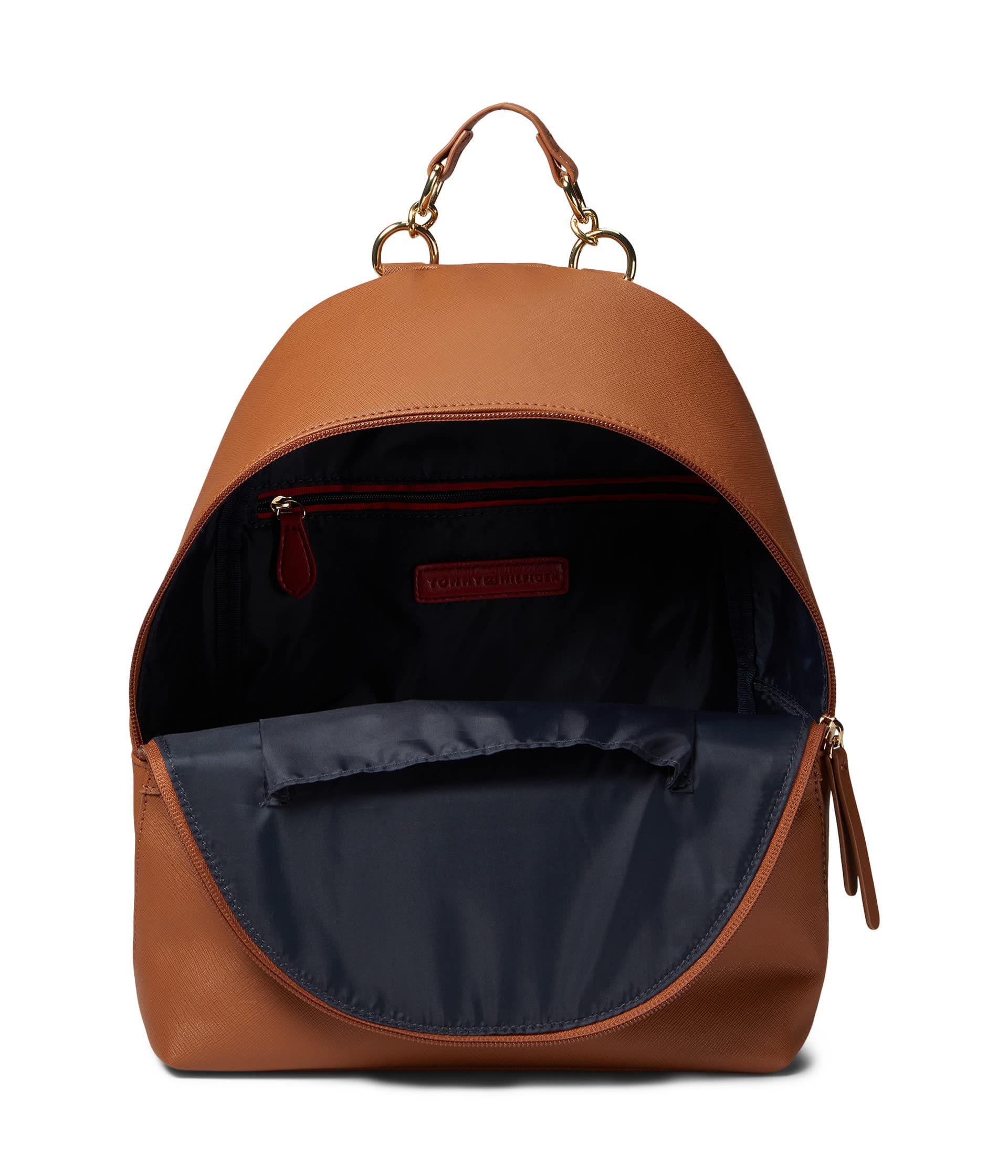 Tommy Hilfiger Kendall II Medium Dome Backpack Saffiano PVC Black One Size
