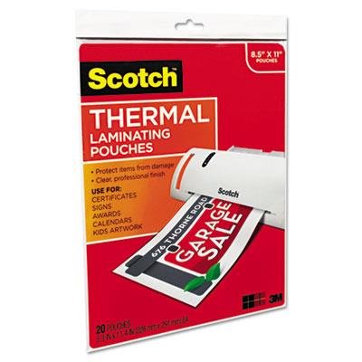 Scotch Thermal Laminating Pouches Premium Quality, 5 Mil Thick for Extra Protection, 20 Pack Photo Size Laminating Sheets, Our Most Durable Lamination Pouch, 3.7 x 5.2 inches, Clear (TP5902-20)