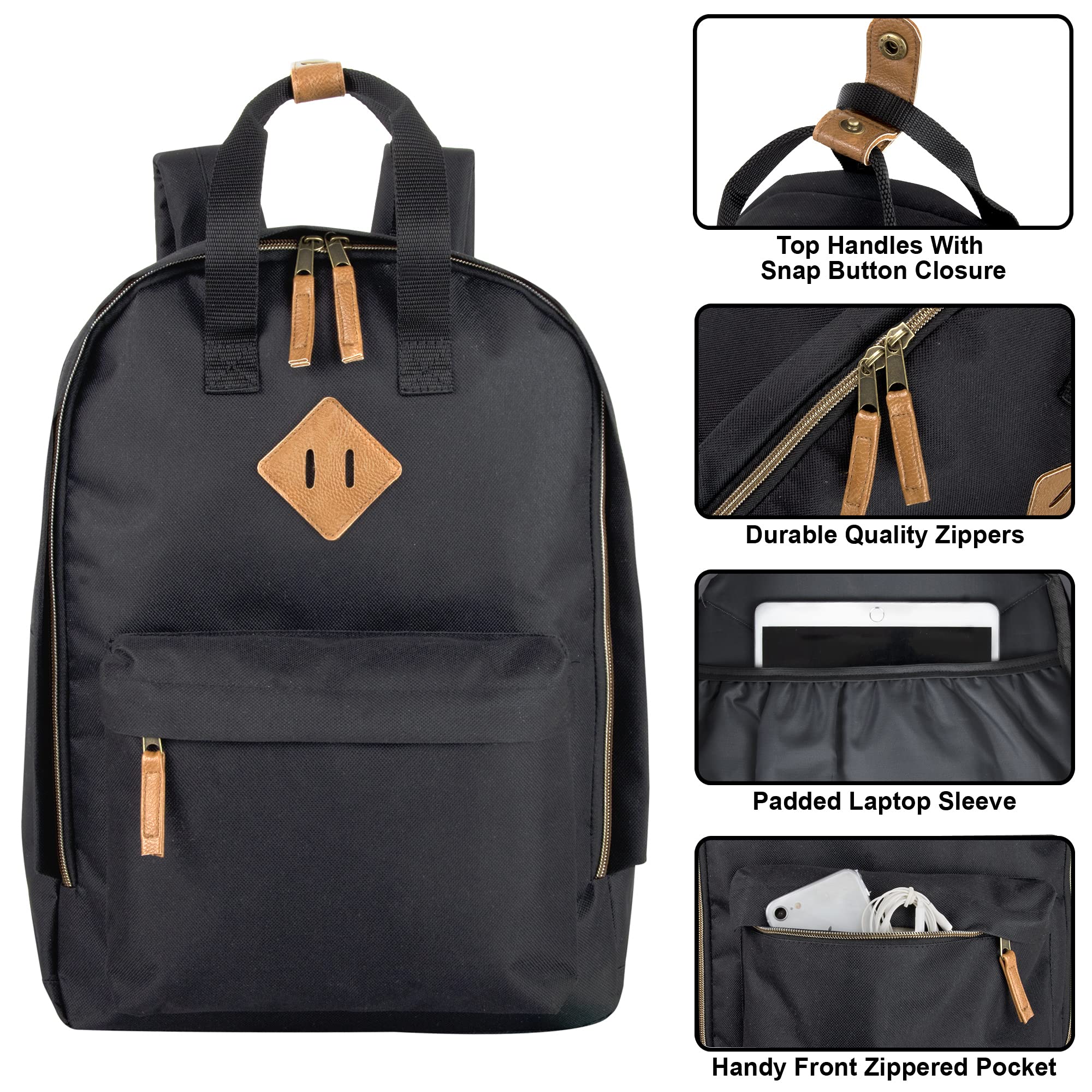 Laptop Backpack for Women, Men for Travel, School, College Backpack with Padded Back, Adjustable Padded Shoulder Straps (Tan)