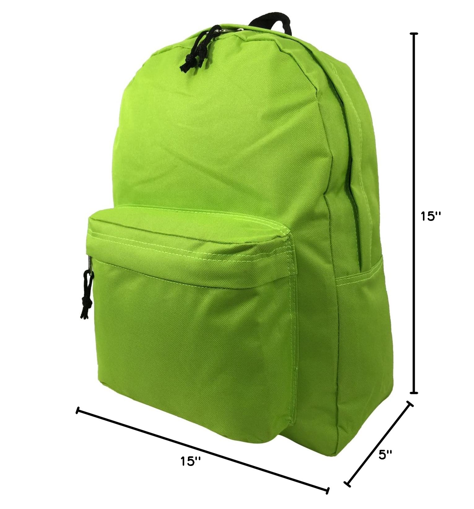 16inch Simple/Basic Backpack Book bag Fluorescent Green
