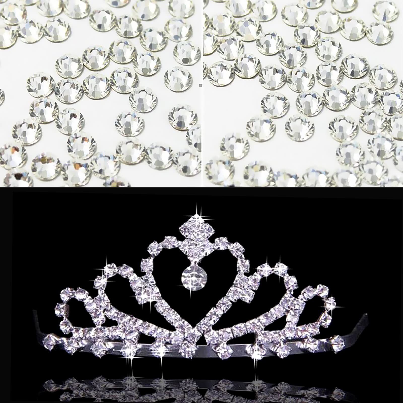 1440PCS Crystal Rhinestones SS20 4.8mm Flatback Glass Rhinestones Gemstones Diamantes for Clothes Shoes Nails Art Crafts Decoration