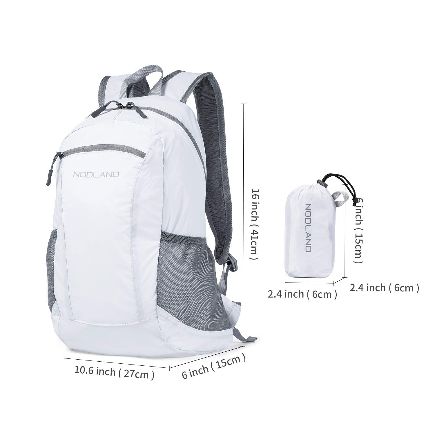 Sharkborough NODLAND Lightweight Backpack, 20L Small Foldable Hiking Daypack, Ultrathin and Ultralight