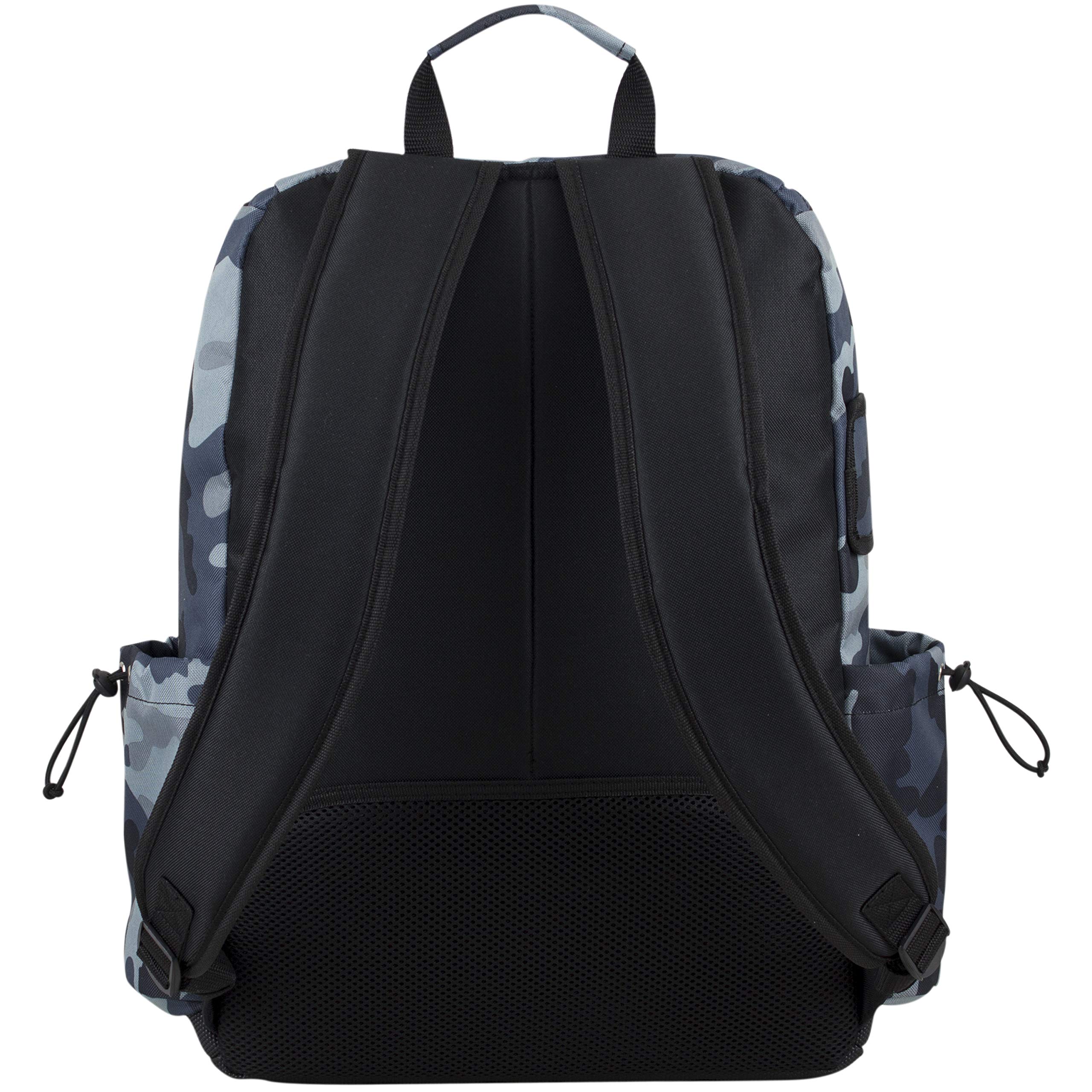 FUEL Multi-Pocket Cargo Backpack with High Capacity Top-Loader Entry, Black/Midnight Blue/Camo