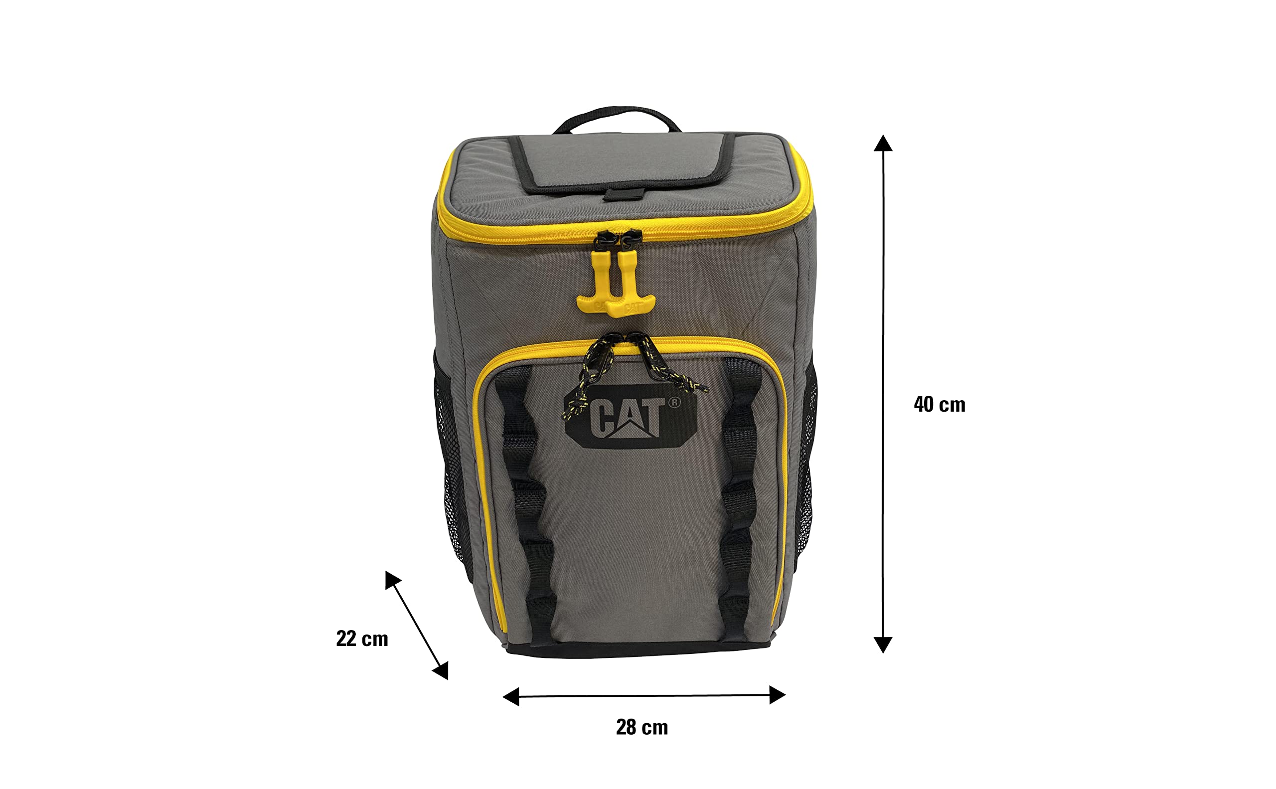 Caterpillar Can Backpack, Grey/Black, One Size