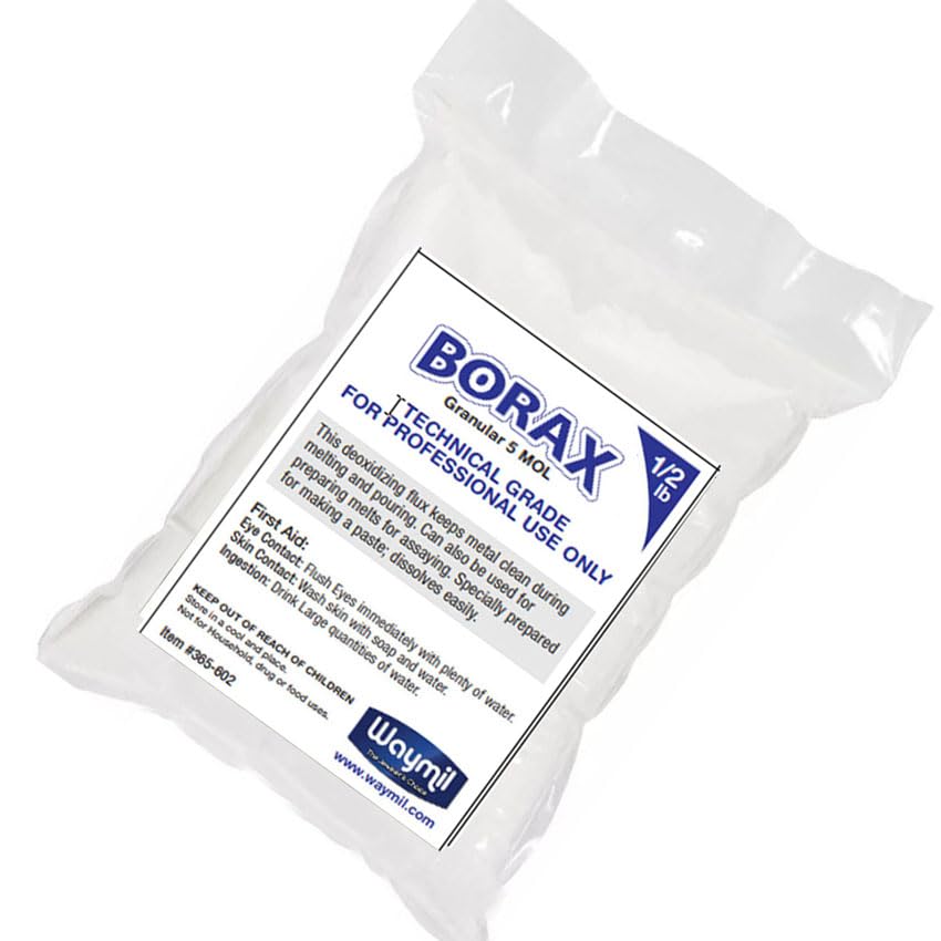 Borax Flux 1/2 Pound Melting Gold Silver Crucible Glaze Jewelry Casting 8oz