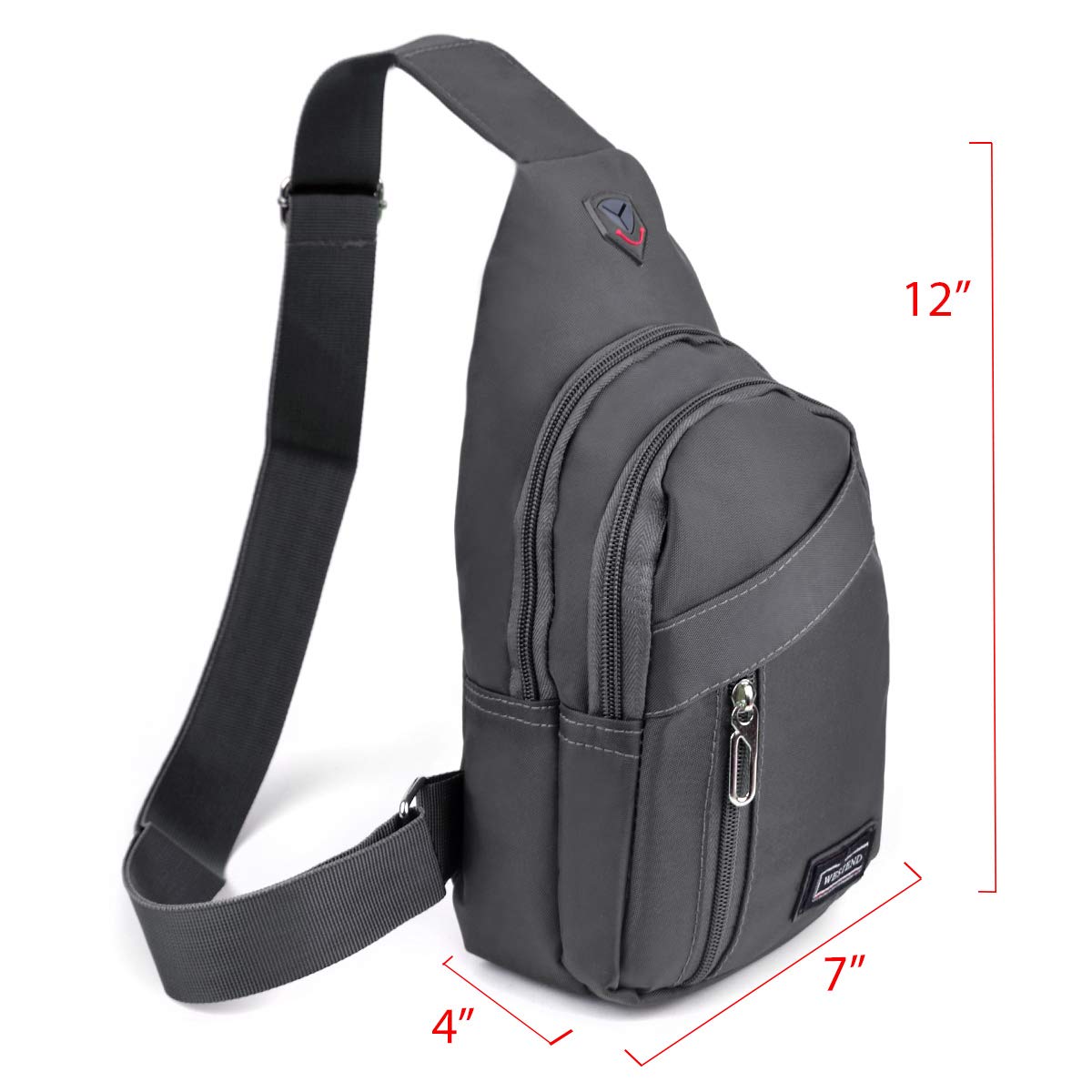 WESTEND Crossbody Nylon Sling Bag Backpack with Adjustable Strap