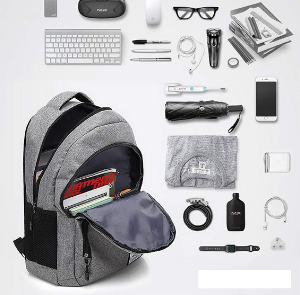 Oberhoffe Laptop Backpack Travel Backpack with USB Charging Port Anti Thief/Water Resistant College School Bookbag for Women Men Business Backpack Fit 15.6 inch Notebook (Grey)