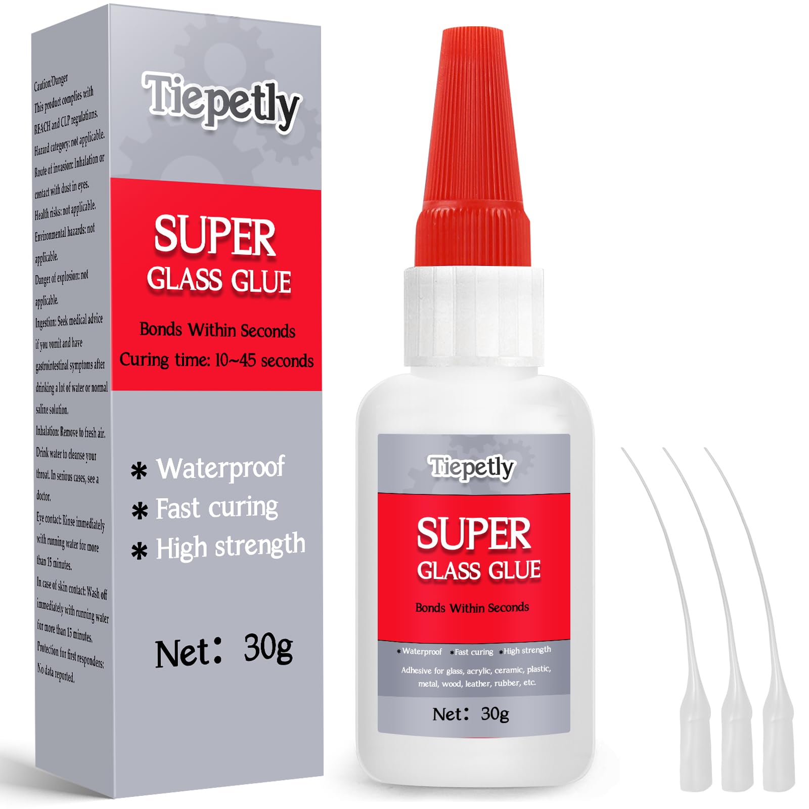 Glass Glue, CA Super Glue for Plastic, Crazy Glue Clear, Instant Strong Glue for Wood, Glass, Ceramic, Metal, Plastic, Rubber, DIY Craft, 20g (1)