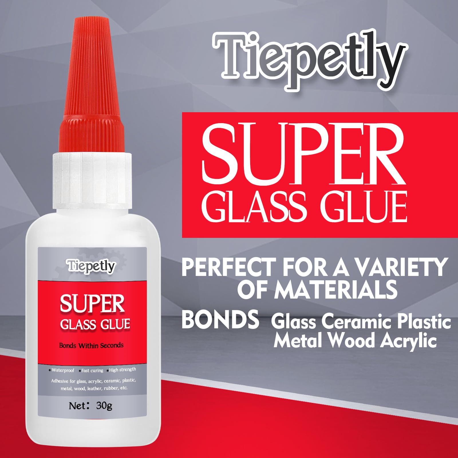 Glass Glue, CA Super Glue for Plastic, Crazy Glue Clear, Instant Strong Glue for Wood, Glass, Ceramic, Metal, Plastic, Rubber, DIY Craft, 20g (1)
