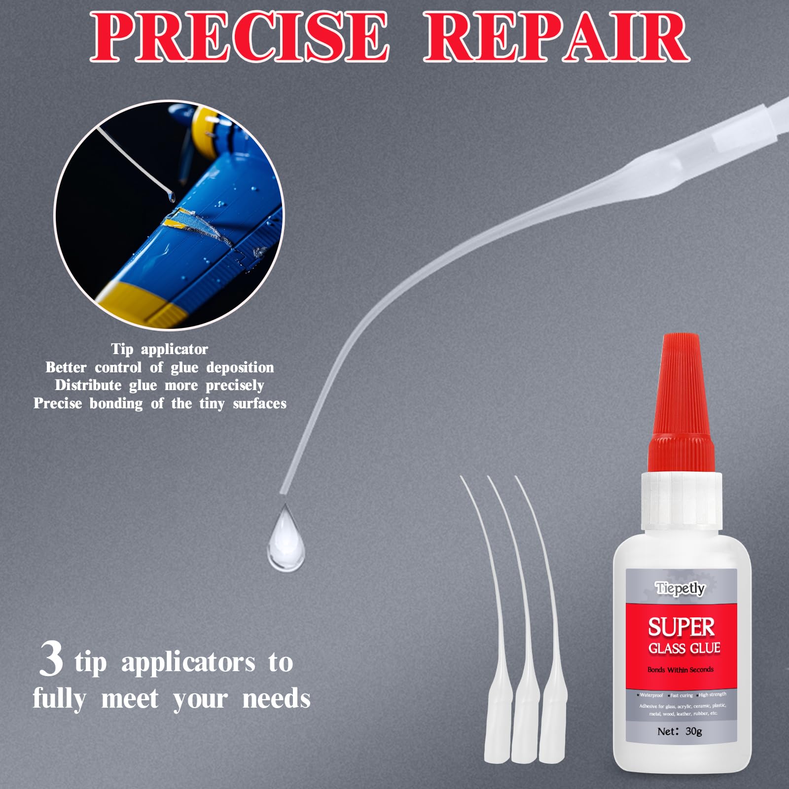 Glass Glue, CA Super Glue for Plastic, Crazy Glue Clear, Instant Strong Glue for Wood, Glass, Ceramic, Metal, Plastic, Rubber, DIY Craft, 20g (1)