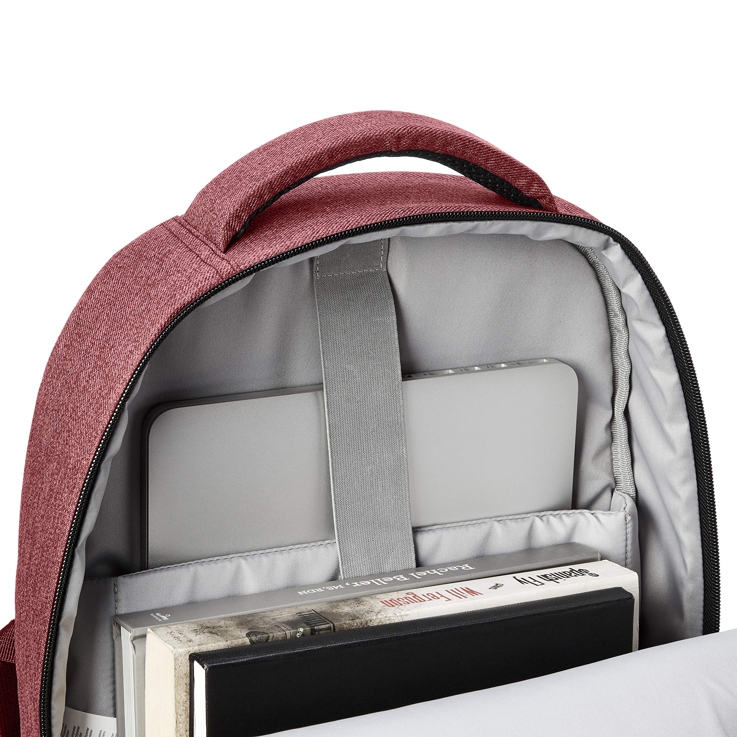 Amazon Basics Urban Laptop Backpack, 15 Inch Notebook Computer Sleeve, Maroon