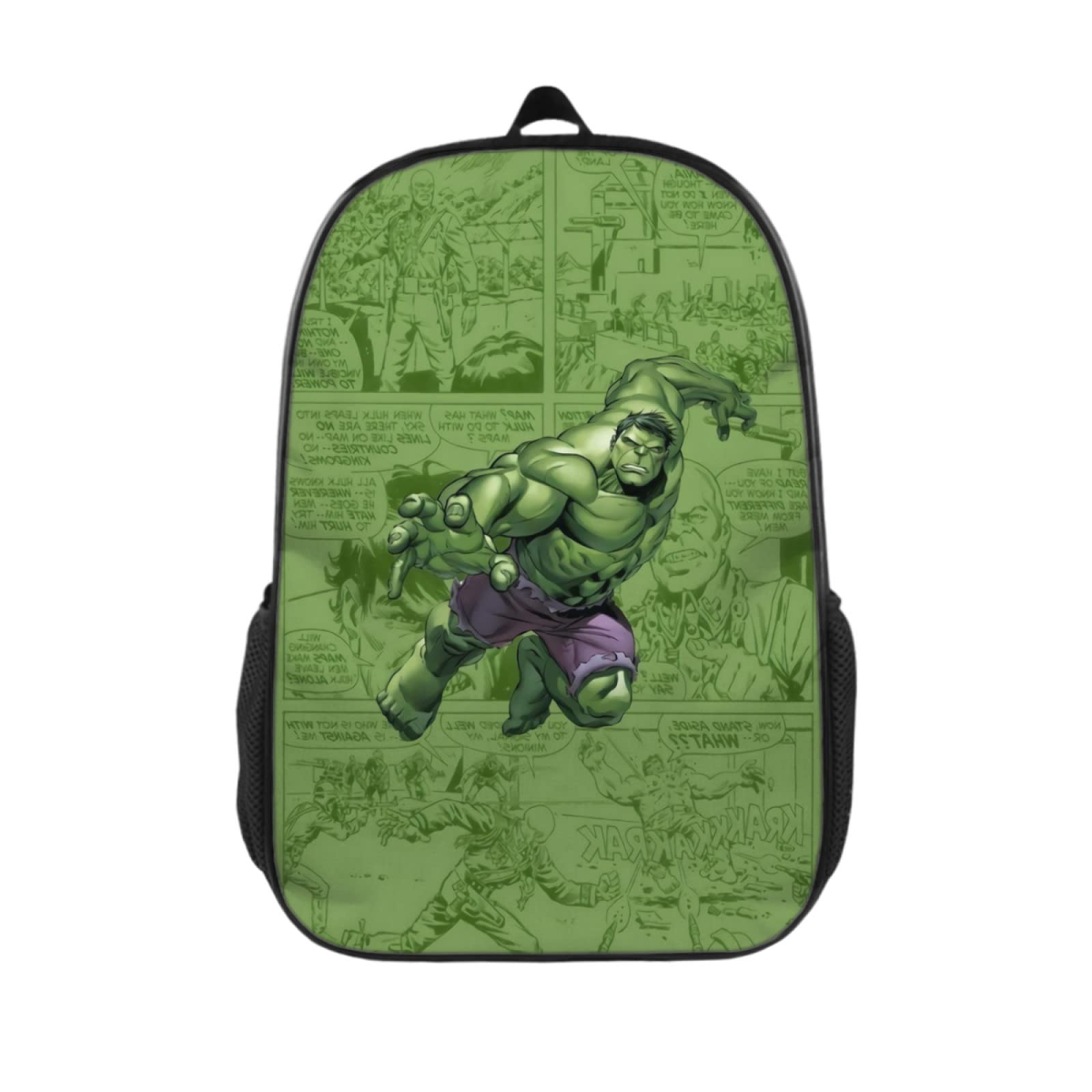OKJLDH 17 Inch Laptop Backpack Cute Casual Bookbag Movie Theme Schoolbag for Men Travel Outdoor Activities, Green, 11*6*17 IN