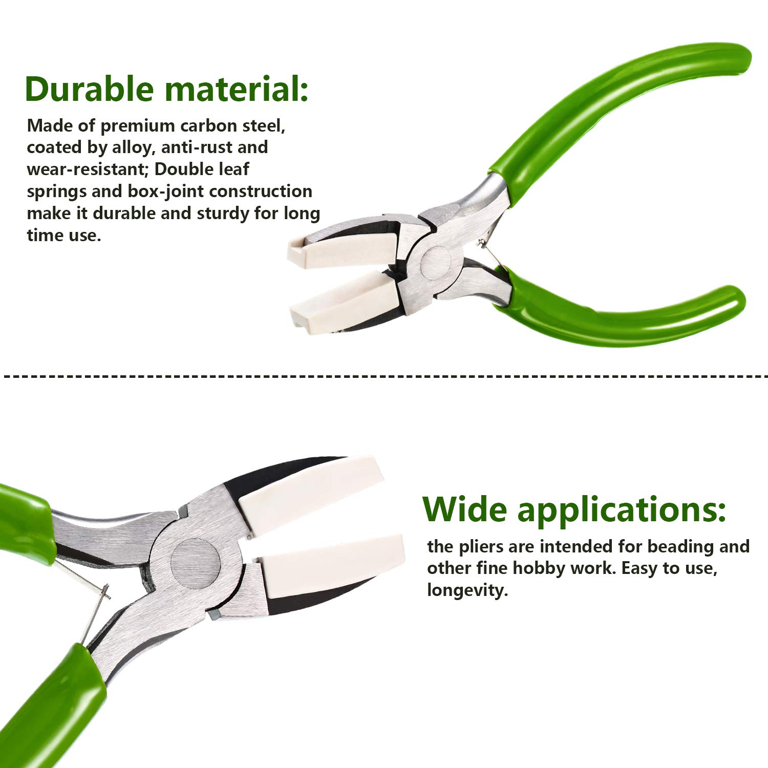 2 Pieces Jewelry Pliers Including 6 in 1 Bail Making Pliers Jewelry Bail Pliers, Nylon Nose Pliers for Jewelry Making Beading Looping Shaping Wire DIY Crafts