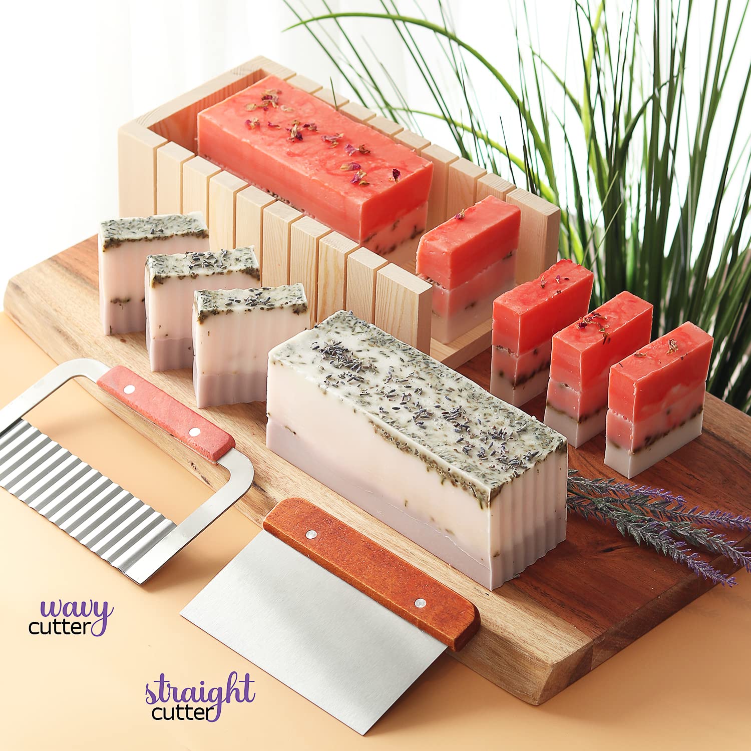 CraftZee Large Soap Making Kit - DIY Kits for Adults and Kids Supplies Includes Soap Base, Soap Cutter Box, Silicone Loaf Molds, Fragrances, Rose Petals & More Melt and Pour Soap Kit
