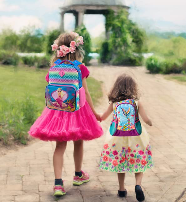 HAPPYSUNNY Unicorn Backpack for Girls Reversible Sequins Unicorn School Backpack 15 Inch Kindergarten Preschool Elementary Children Bags with Elastic Mesh Pockets for Bottle