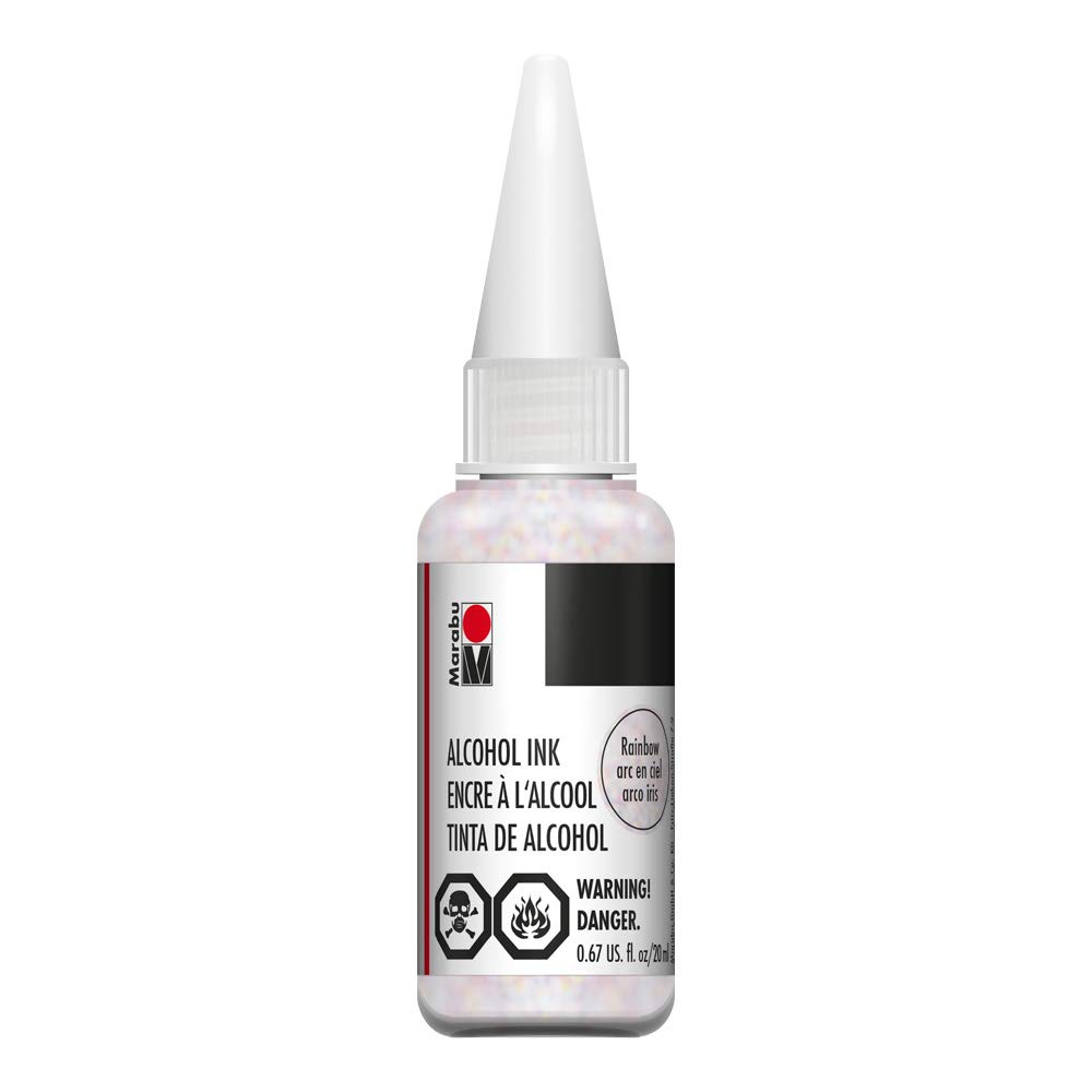 Marabu Alcohol Ink Rainbow Additive - 20ml Bottle - Shimmery Glitter Alcohol Ink for Epoxy Resin, Tumbler Making, Alcohol Ink Paper, Fluid Art, and Painting