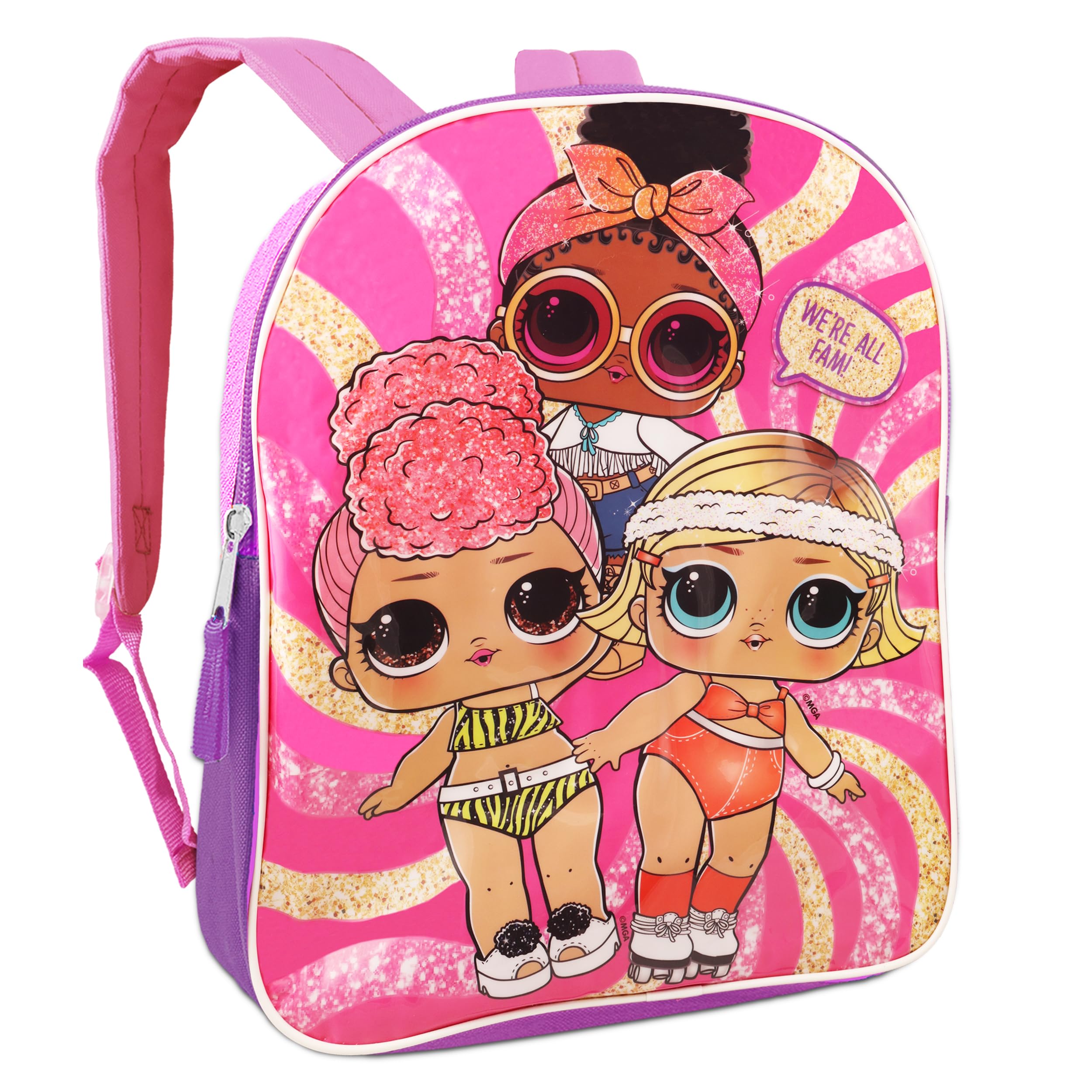 LOL Surprise Backpack for Girls Set - 16" LOL Surprise Backpack, Stickers, More | LOL Surprise Backpack for Girls 4-6