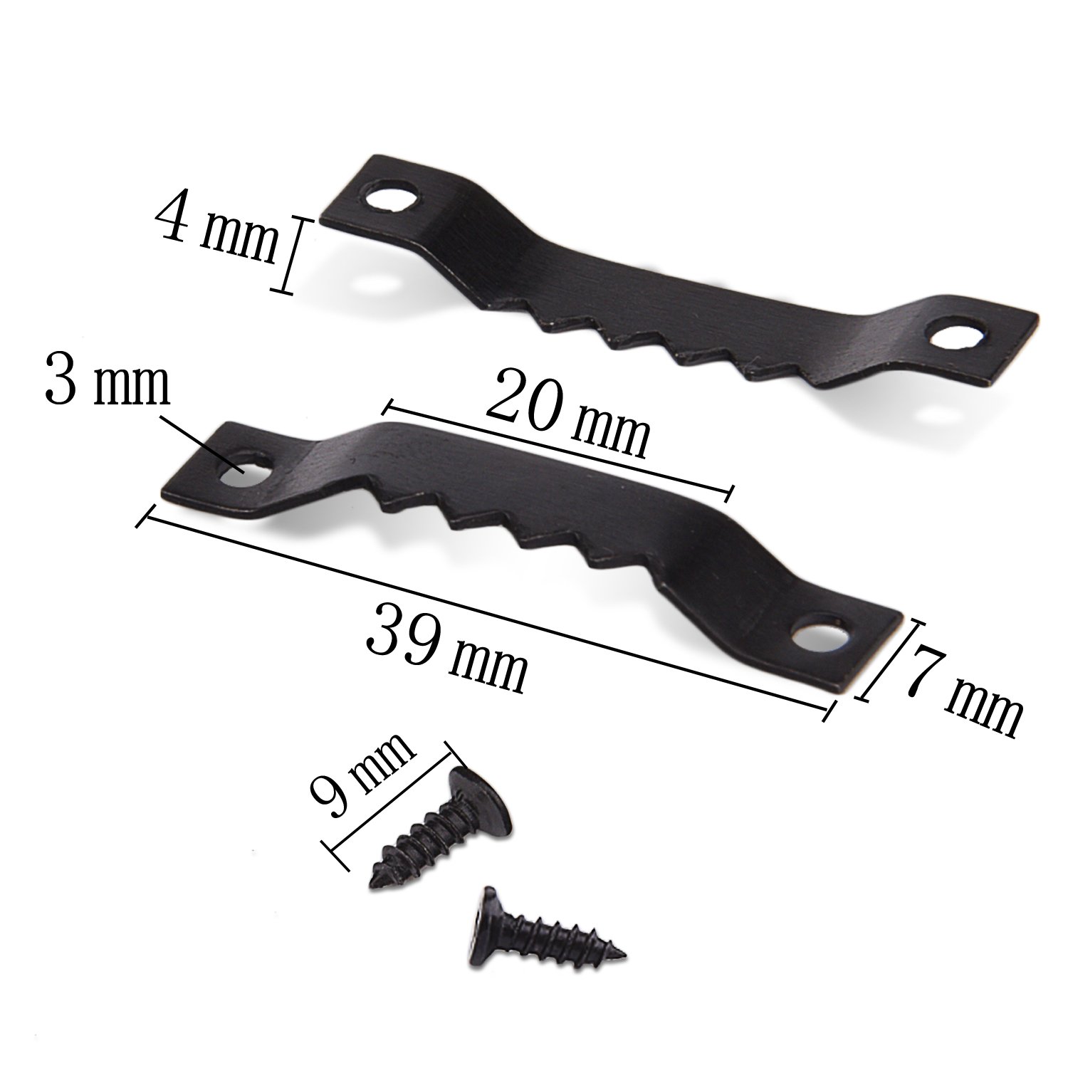Sunmns 150 Pack Sawtooth Picture Photo Frame Hangers with Screws, Black