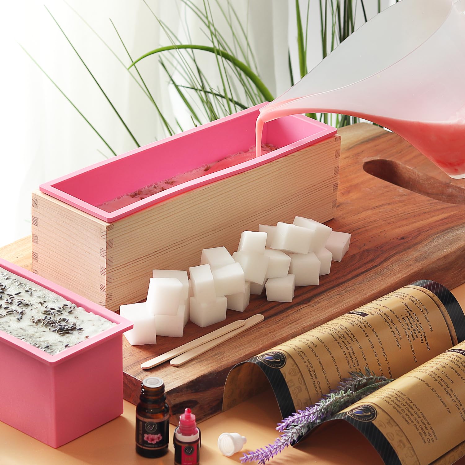 CraftZee Soap Making Kit - Soap Making Supplies - DIY Kits for Adults and Kids with Shea Butter Soap Base, Fragrance Oils, Silicone Loaf Molds, Cutters & More Melt and Pour Soap Kit