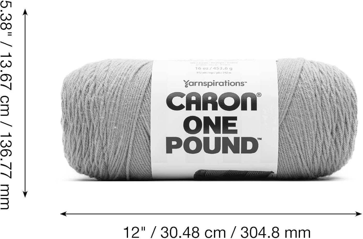 Caron One Pound Solids Yarn, 16oz, Gauge 4 Medium, 100% Acrylic - Cape Cod Blue- For Crochet, Knitting & Crafting ( 1 Piece )