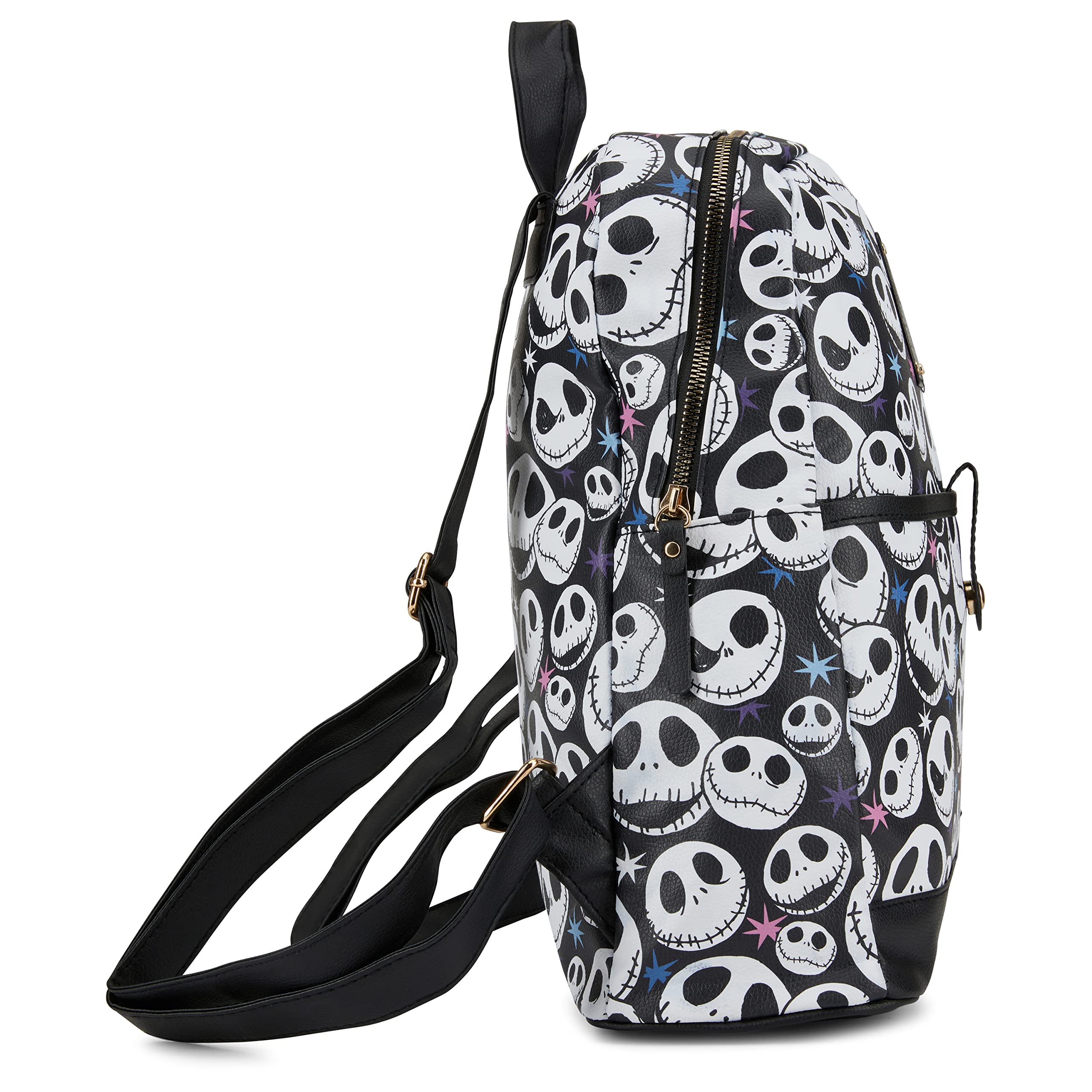 Disney Nightmare Before Christmas Leather Backpack - Girls, Boys, Teens, Adults - Nightmare Before Christmas Jack Skellington Faux Leather 14 Inch Backpack