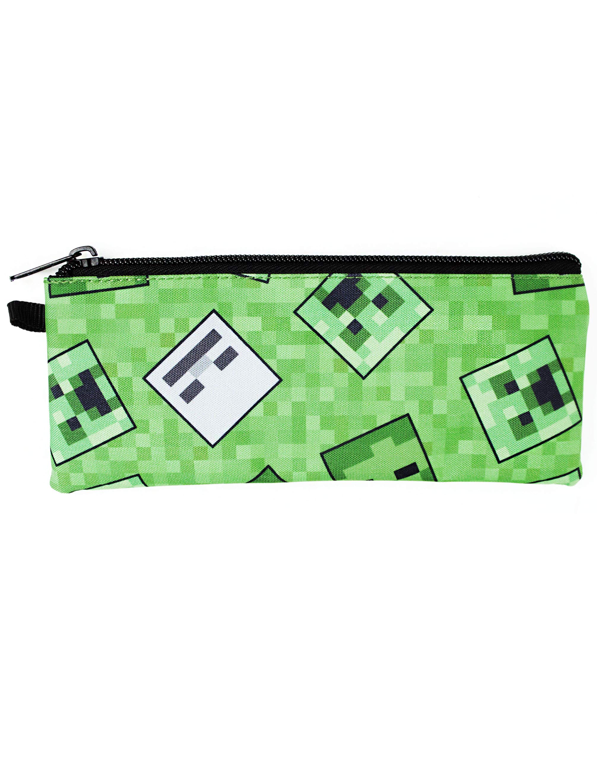 Minecraft Backpack Creeper 4 Piece Kids Green School Rucksack Set