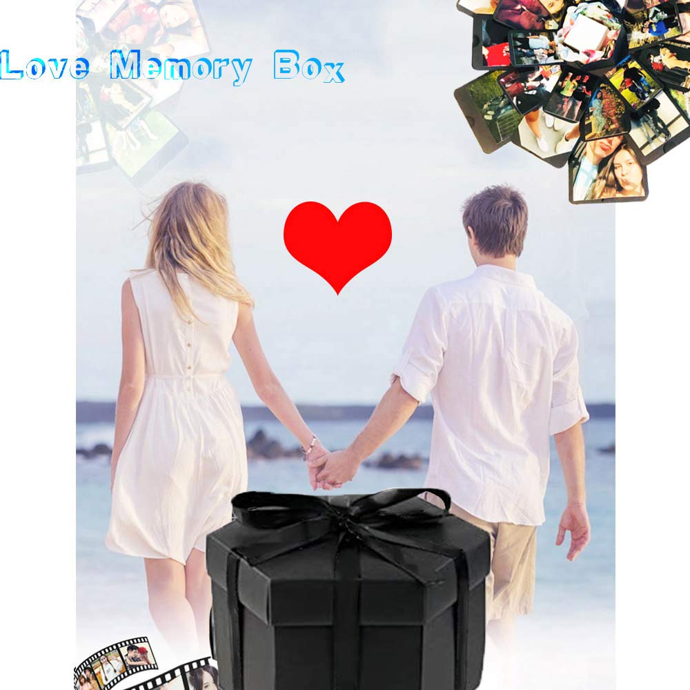 Explosion Gift Box Set,DIY Photo Album Box,Surprise Exploding Love Box for Couples,Sentimental Gift for Wedding Box,Birthday Party,Boyfriend,Girlfriend,Scrapbook Style DIY Photo Album,Memory Box