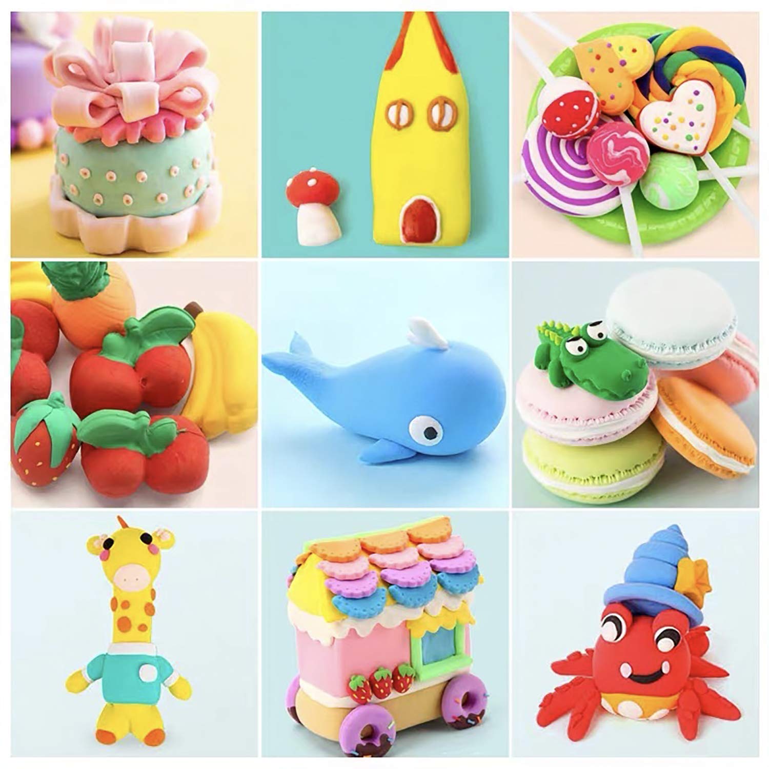 Polymer Clay, DeeCoo 70 Colors 1.2 oz/Block Soft Oven Bake Modeling Clay Kit, 19 Creation Tools and 10 Kinds of Accessories , Ideal DIY Clay Kids Gifts Art Set for Boys Girls