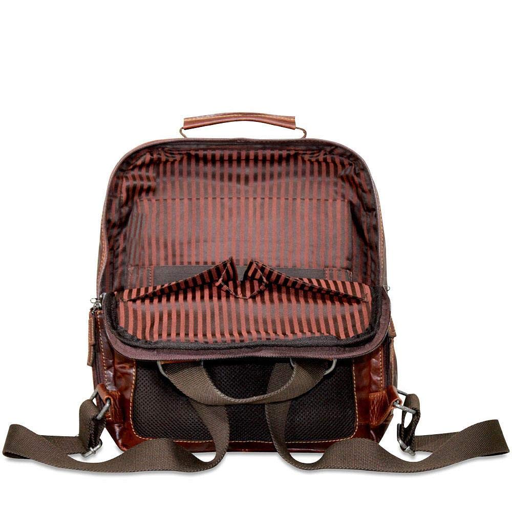 Voyager Compact Convertible Backpack/Crossbody #7534 (Brown)