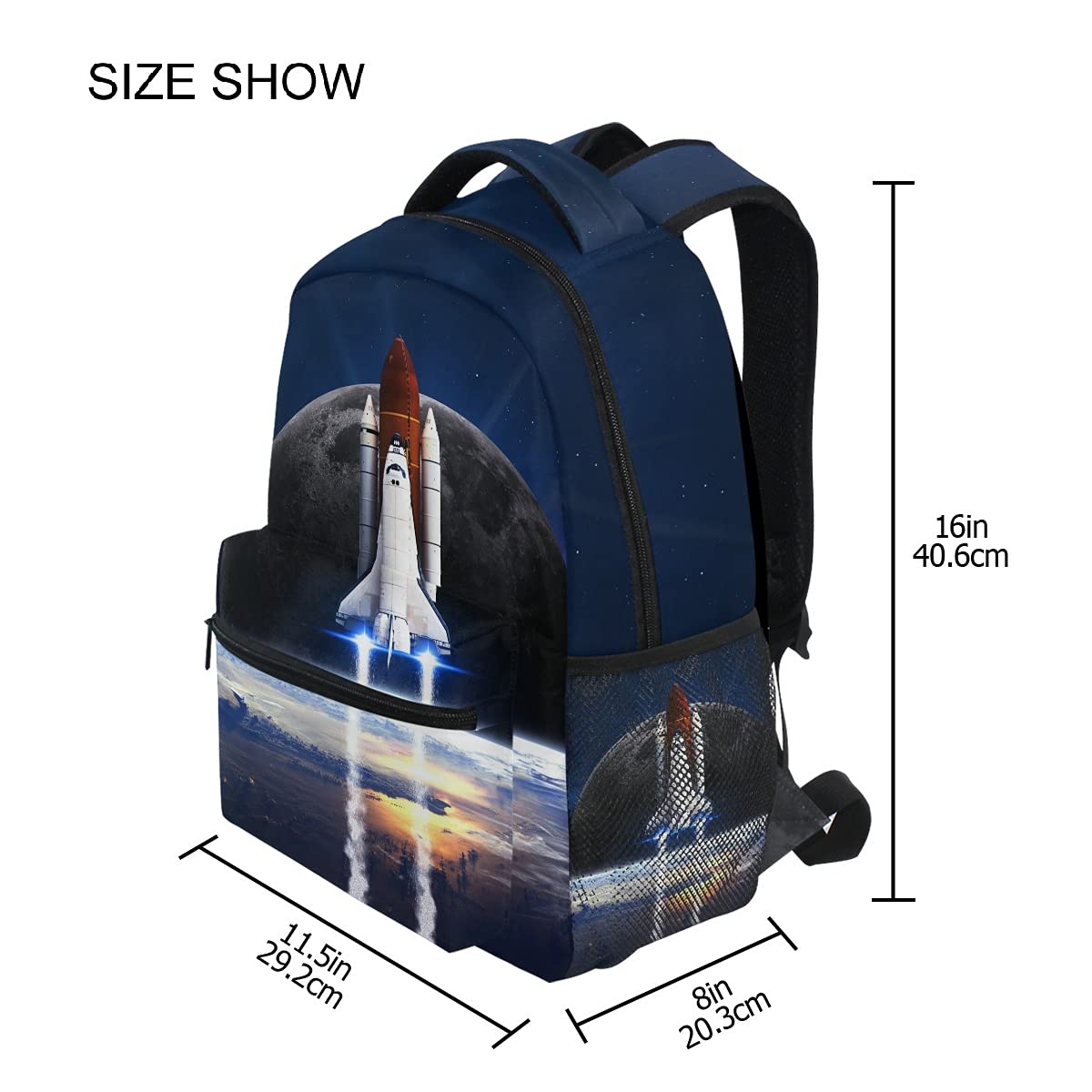 Space Rocket Backpack for Boys Girls Elementary School Nasa Bookbag 2020989