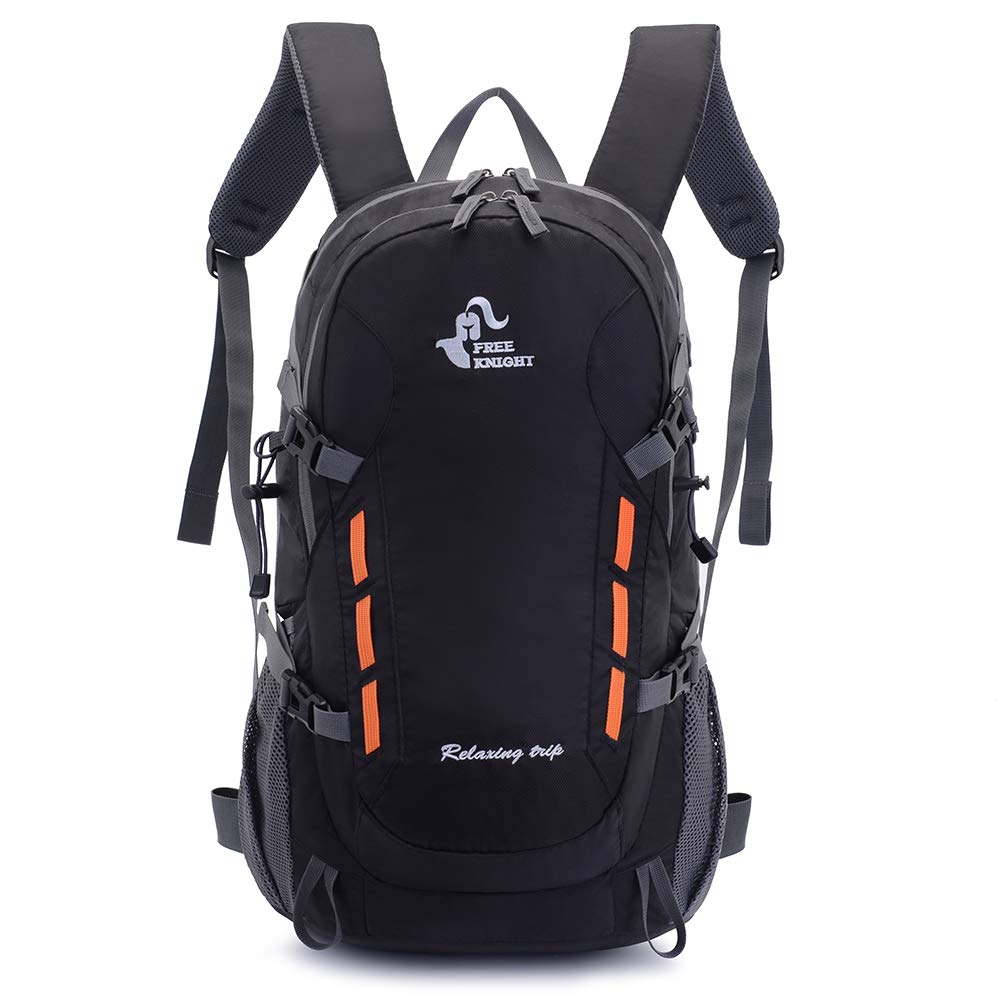 Bseash 40L Waterproof Hiking Camping Backpack,Outdoor Sport Lightweight Daypack Travel Bag for Mountaineering Skiing Climbing Cycling (Black)