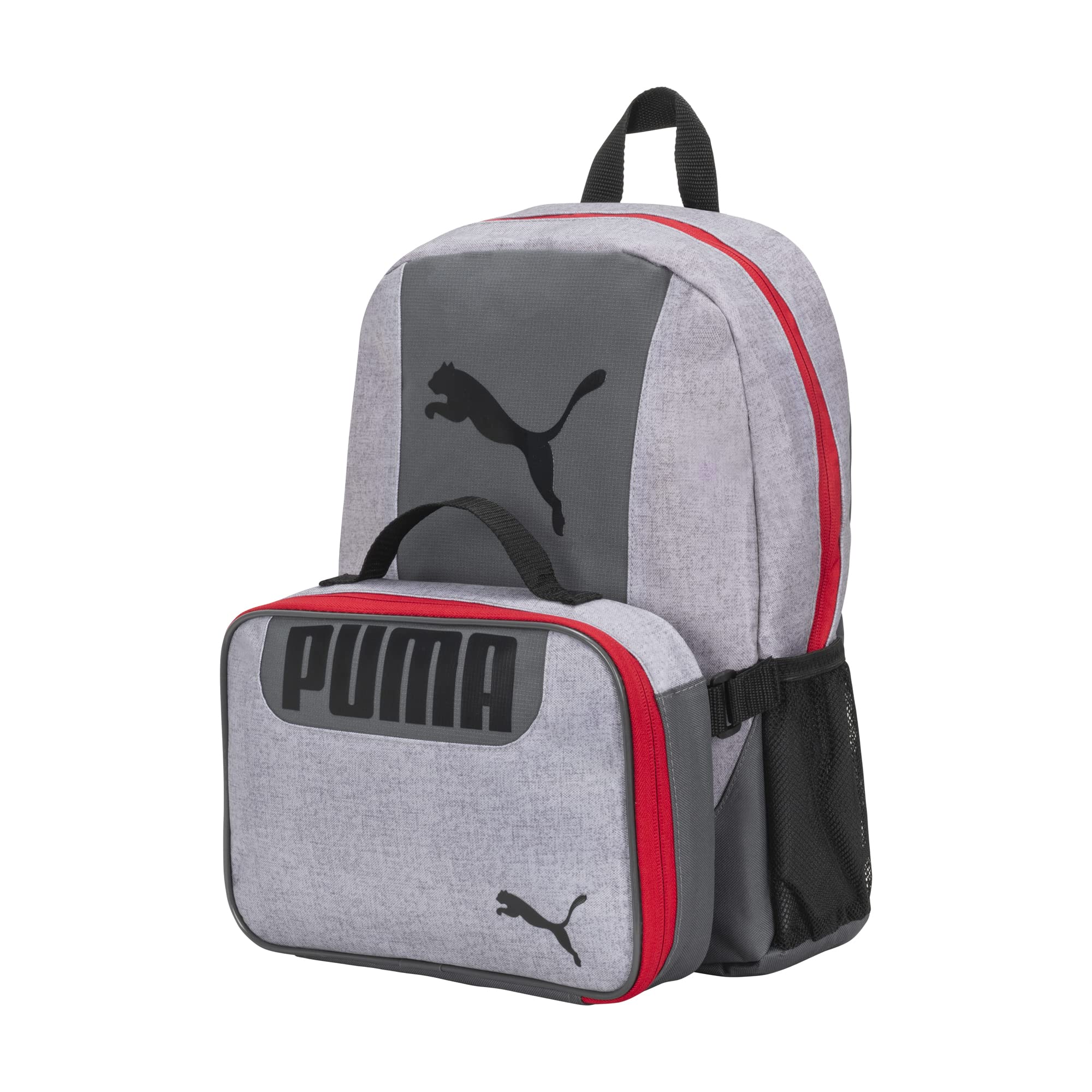 PUMA unisex child Evercat & Lunch Kit Combo Backpacks, Navy/Pink, Youth Size US