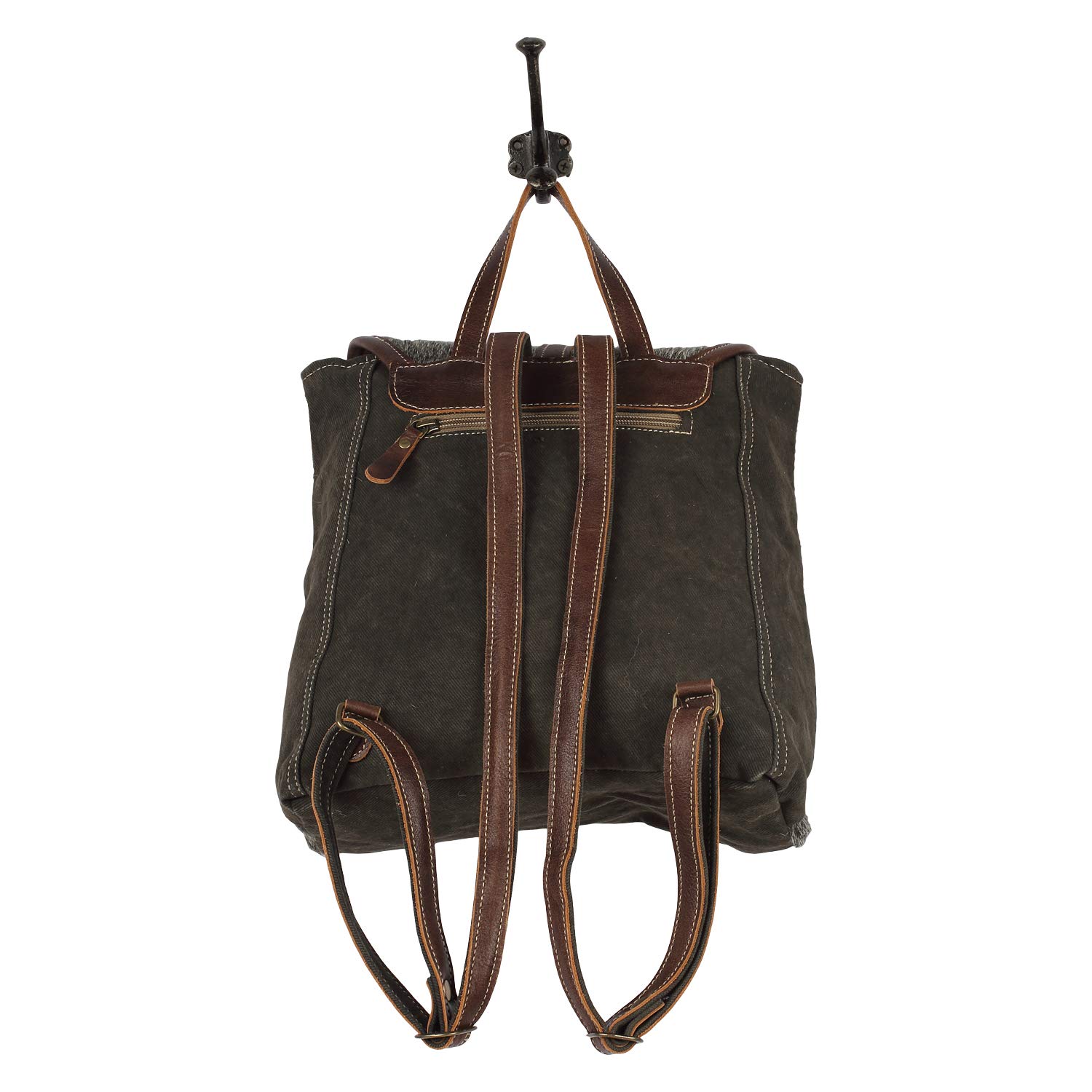 Myra Bag Stella Upcycled Canvas & Cowhide Leather Backpack S-1590