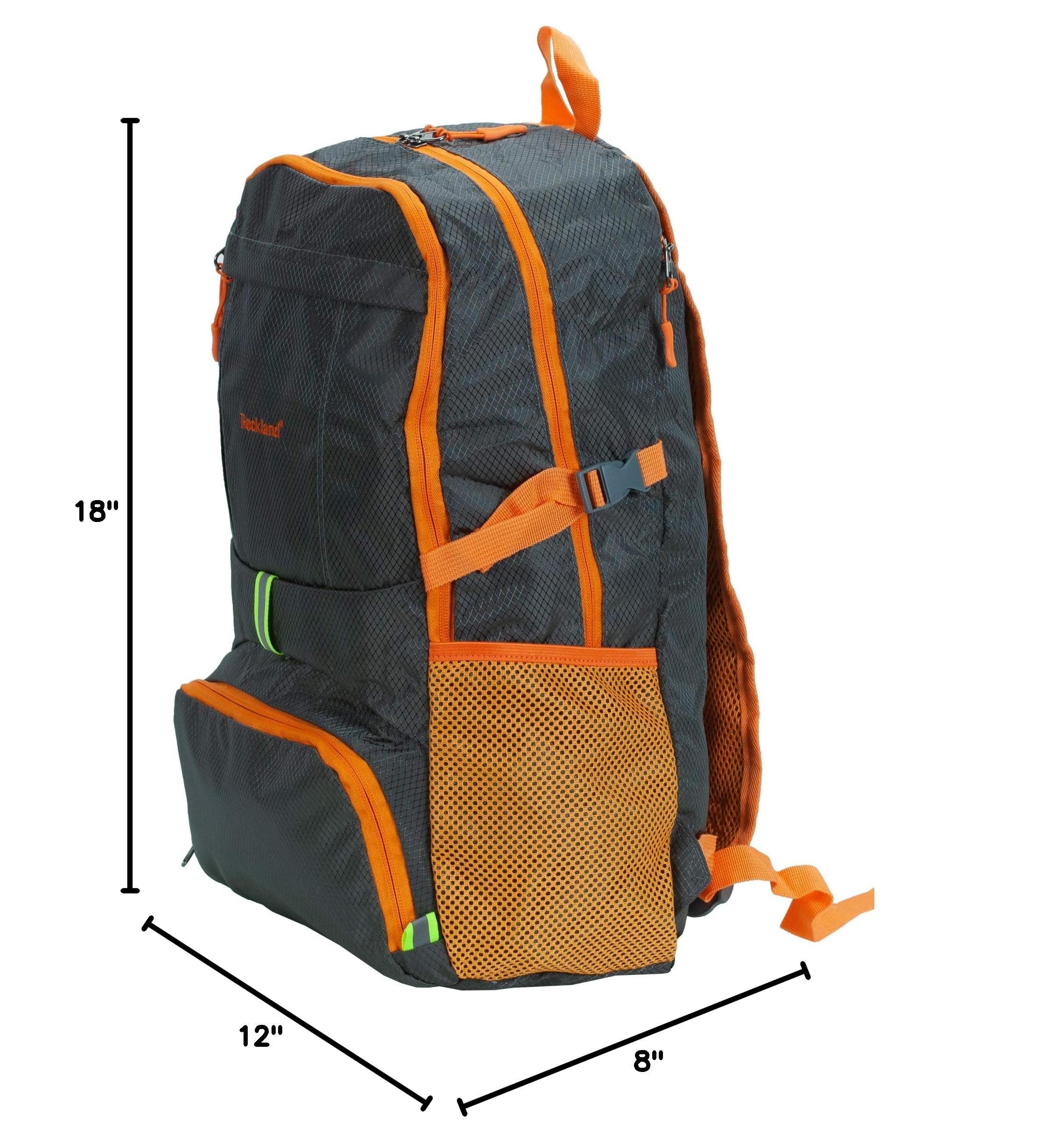 Rockland Packable Stowaway Backpack, Charcoal, Large