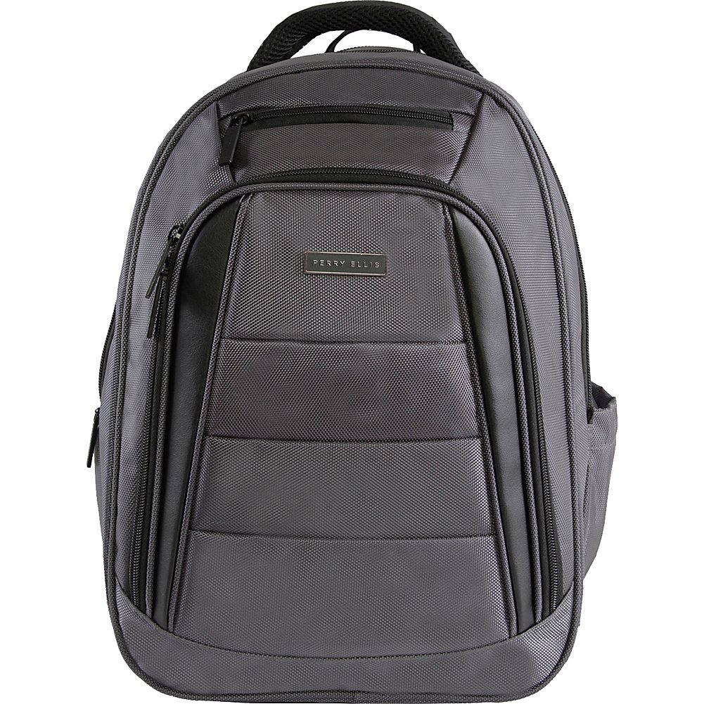 Perry Ellis Men's M325 Business Laptop Backpack with Tablet Compartment, Charcoal, One Size