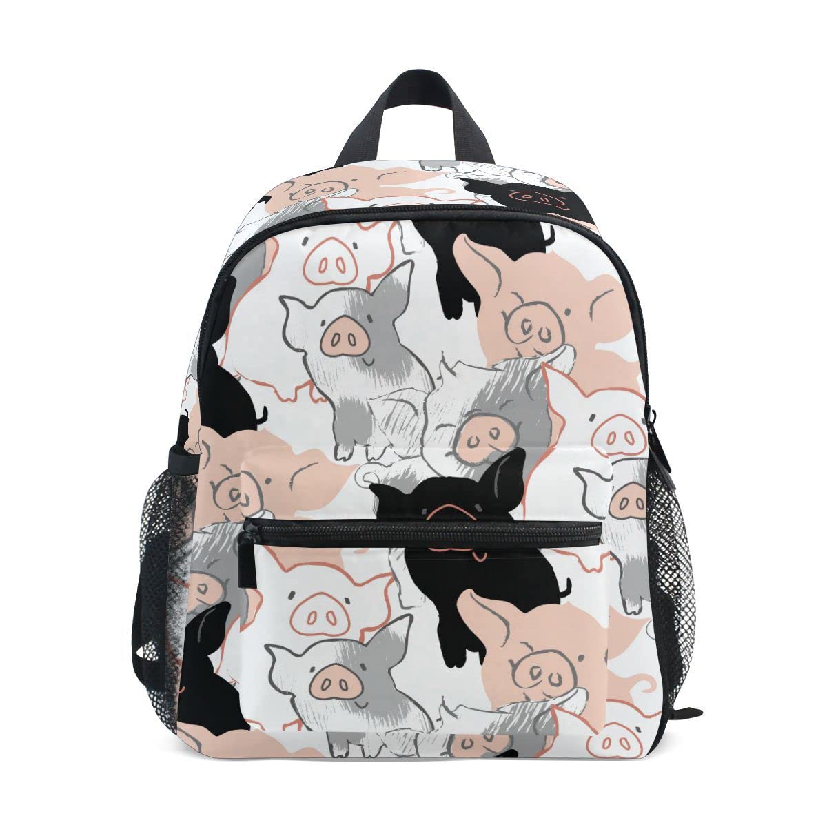 Fisyme Toddler Backpack Cartoon Pigs School Bag Kids Backpacks for Kindergarten Preschool Nursery Girls Boys, S