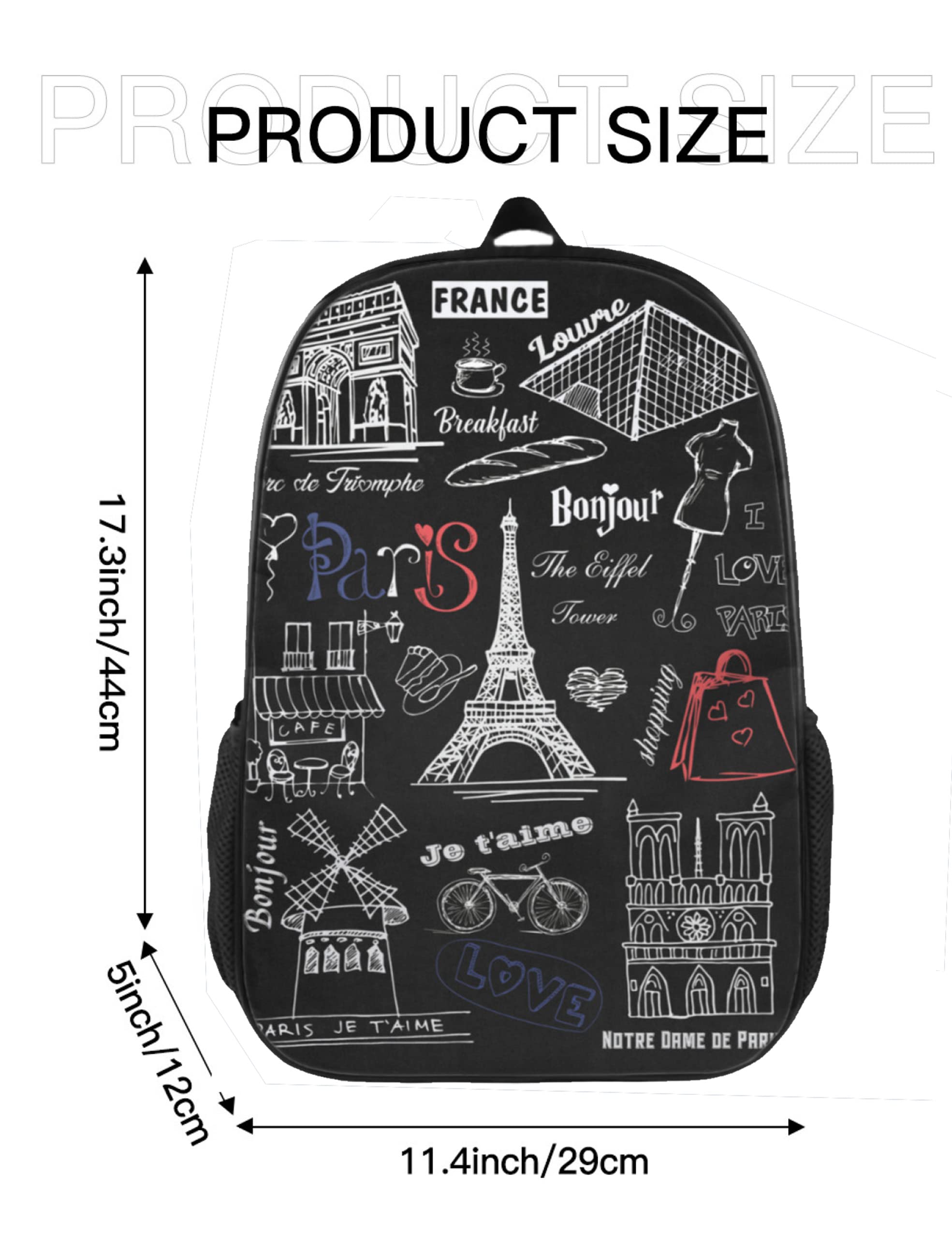 Cute Cartoon Backpack, 17 Inch Bookbag Lightweight Casual Daypack with Adjustable Shoulder Straps StyleA